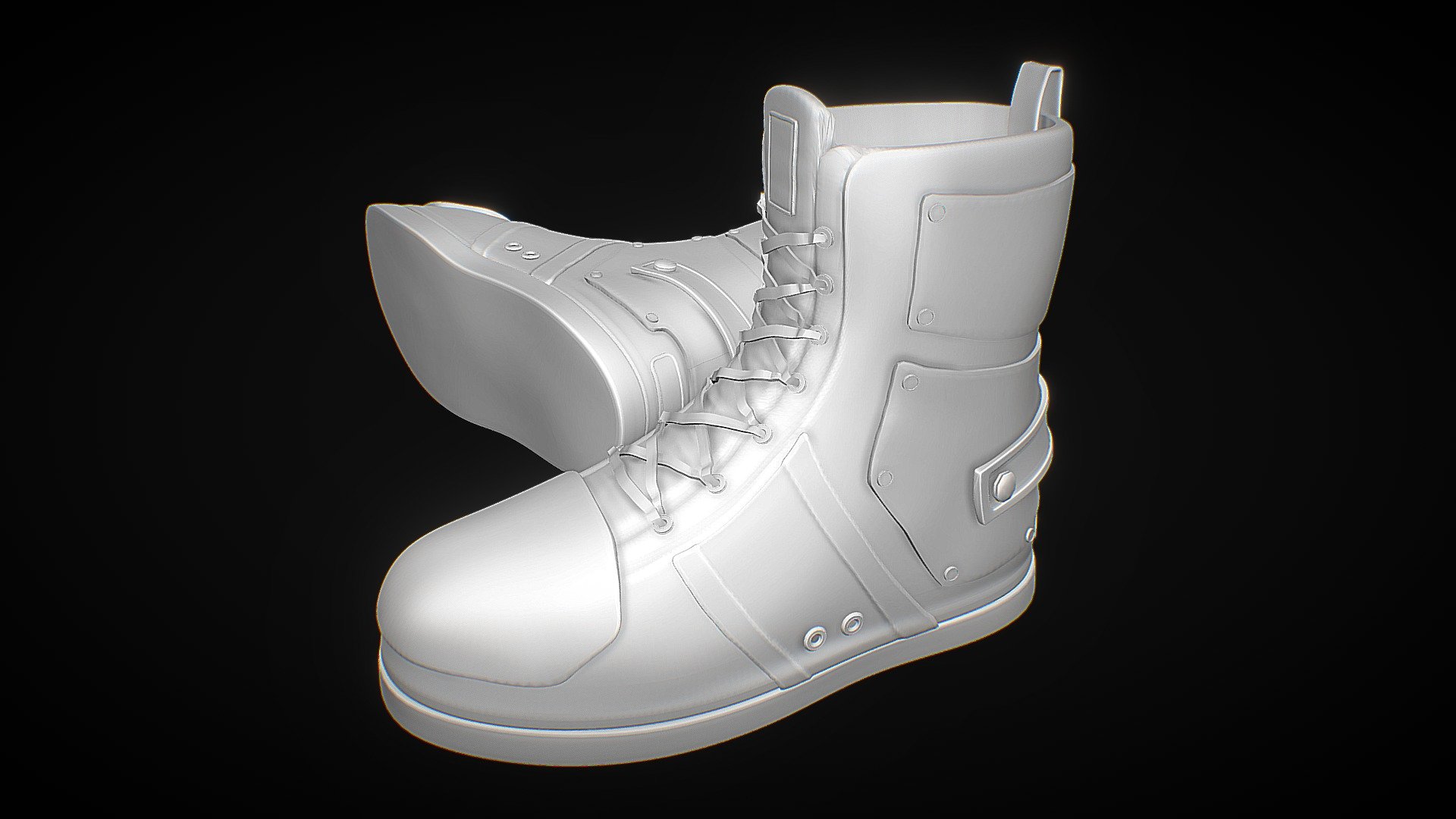 High Top Sneaker - Buy Royalty Free 3D model by tran.ha.anh.thu.99 ...