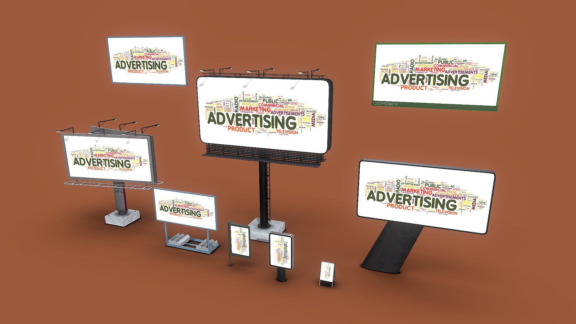 Billboards Advertising - 3D model by SebastianSosnowski [7cc647e ...