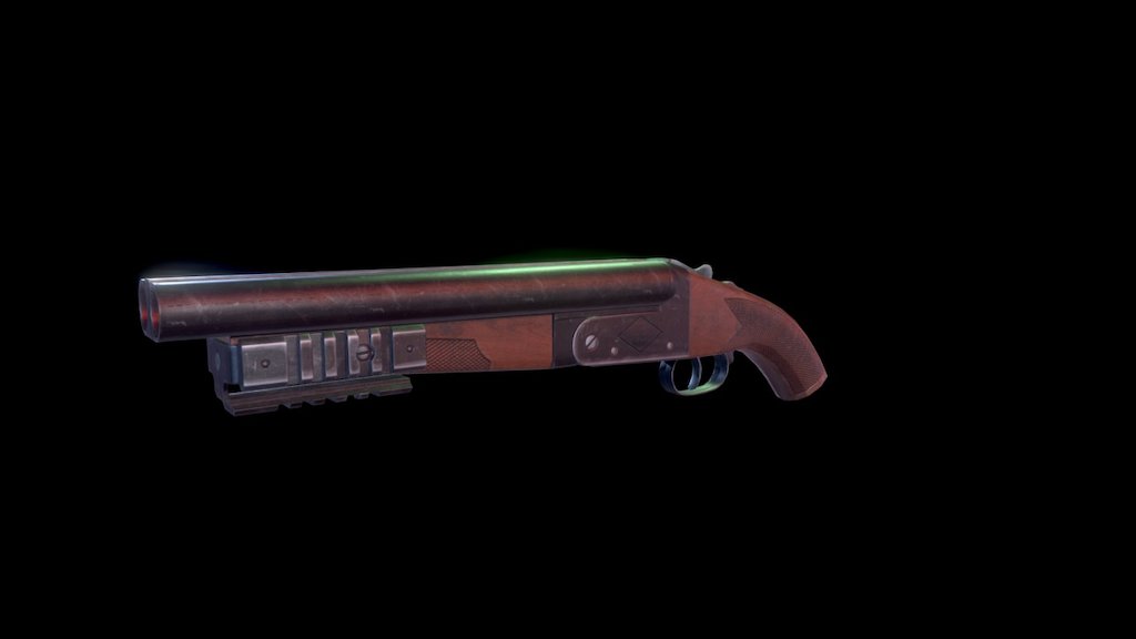 double barrel shotgun - 3D model by John (@john3ds) [7cc6e42] - Sketchfab