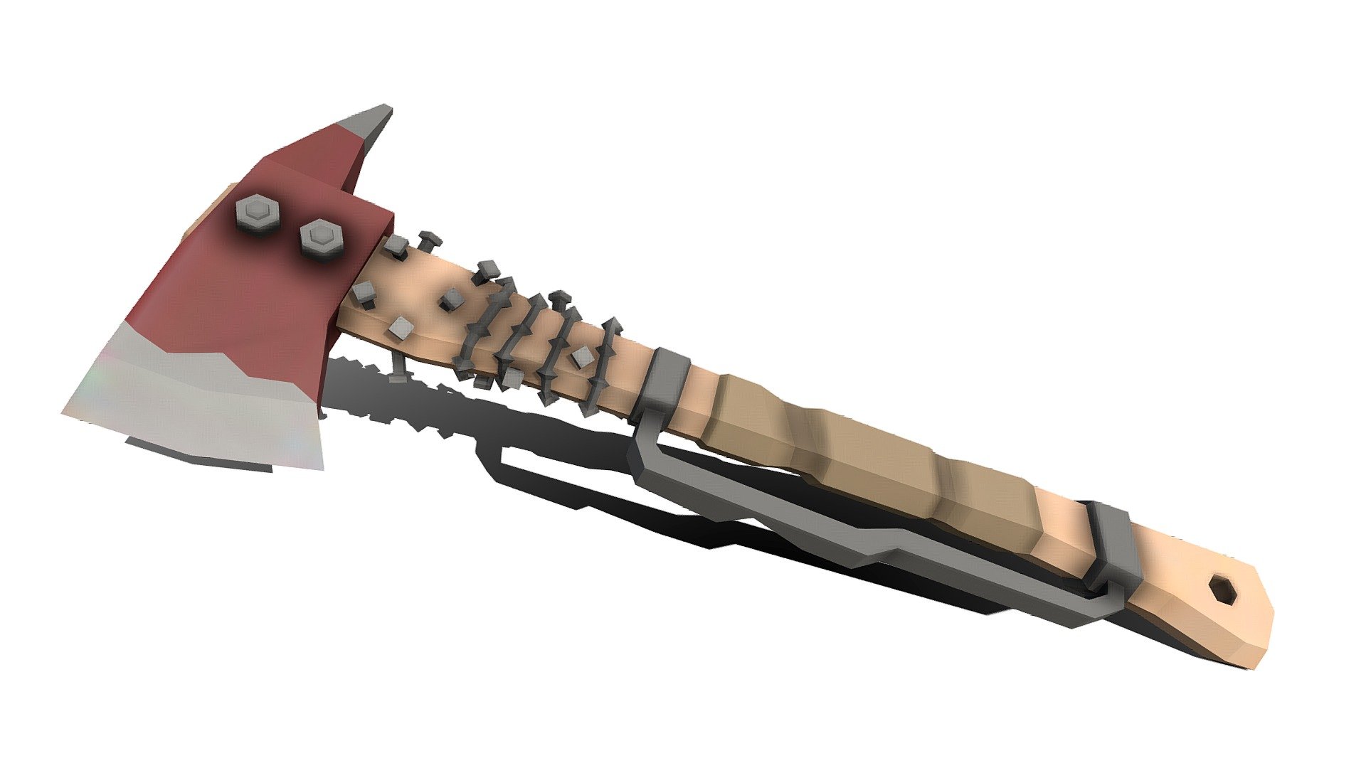 Fire axe (Low Poly) - 3D model by Likonisa (@likonisa3D) [7cc85c9 ...