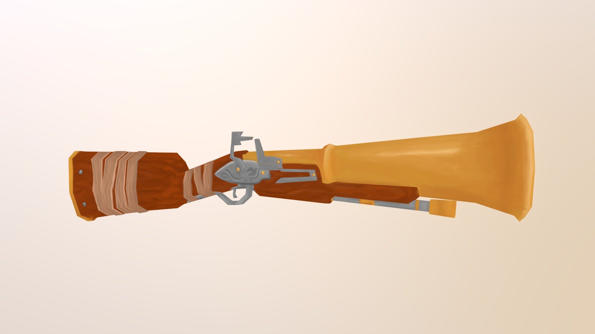 Hand Painted Flintlock Blunderbuss - 3D model by Sophie Jutsum ...