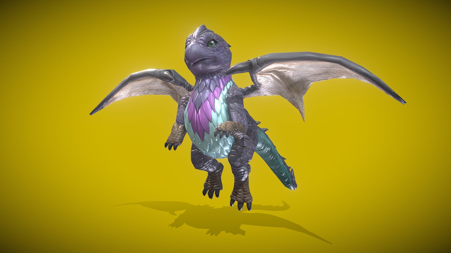 Little Cute Dragon - 3D model by AnnekenWehner [7cc9191] - Sketchfab