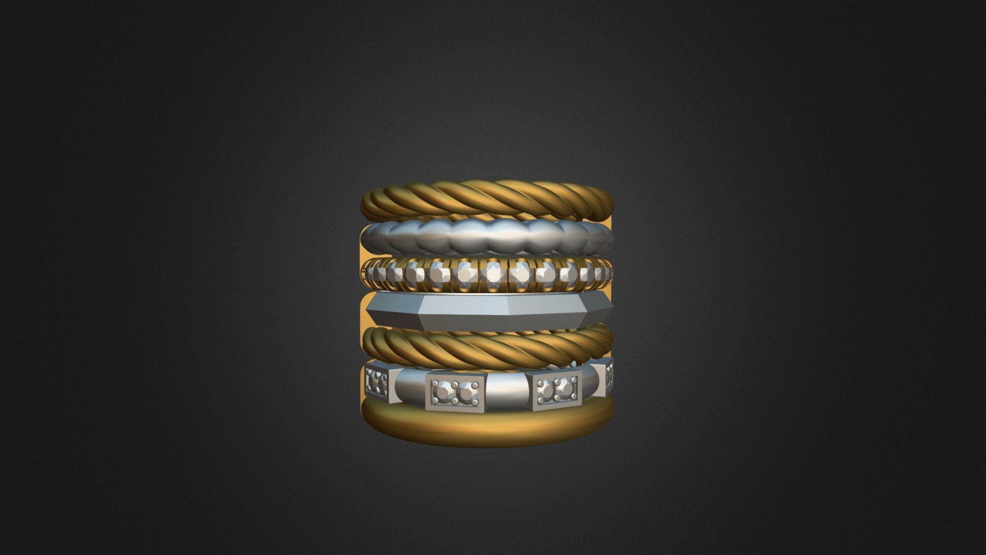 Stylish diamond ring - Buy Royalty Free 3D model by m.h ...