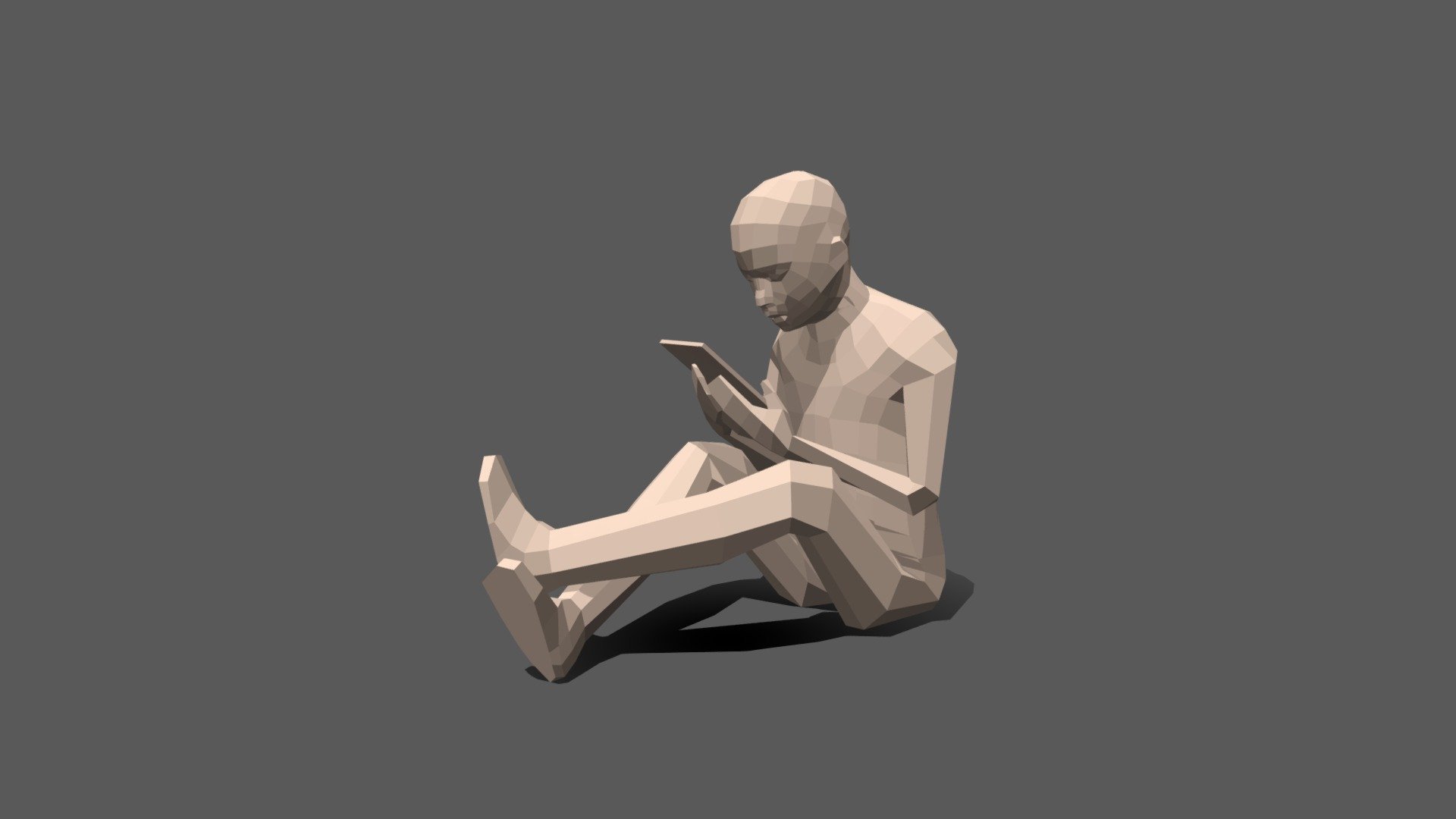 Low Poly Kid Using a Tablet - Buy Royalty Free 3D model by chroma3d ...