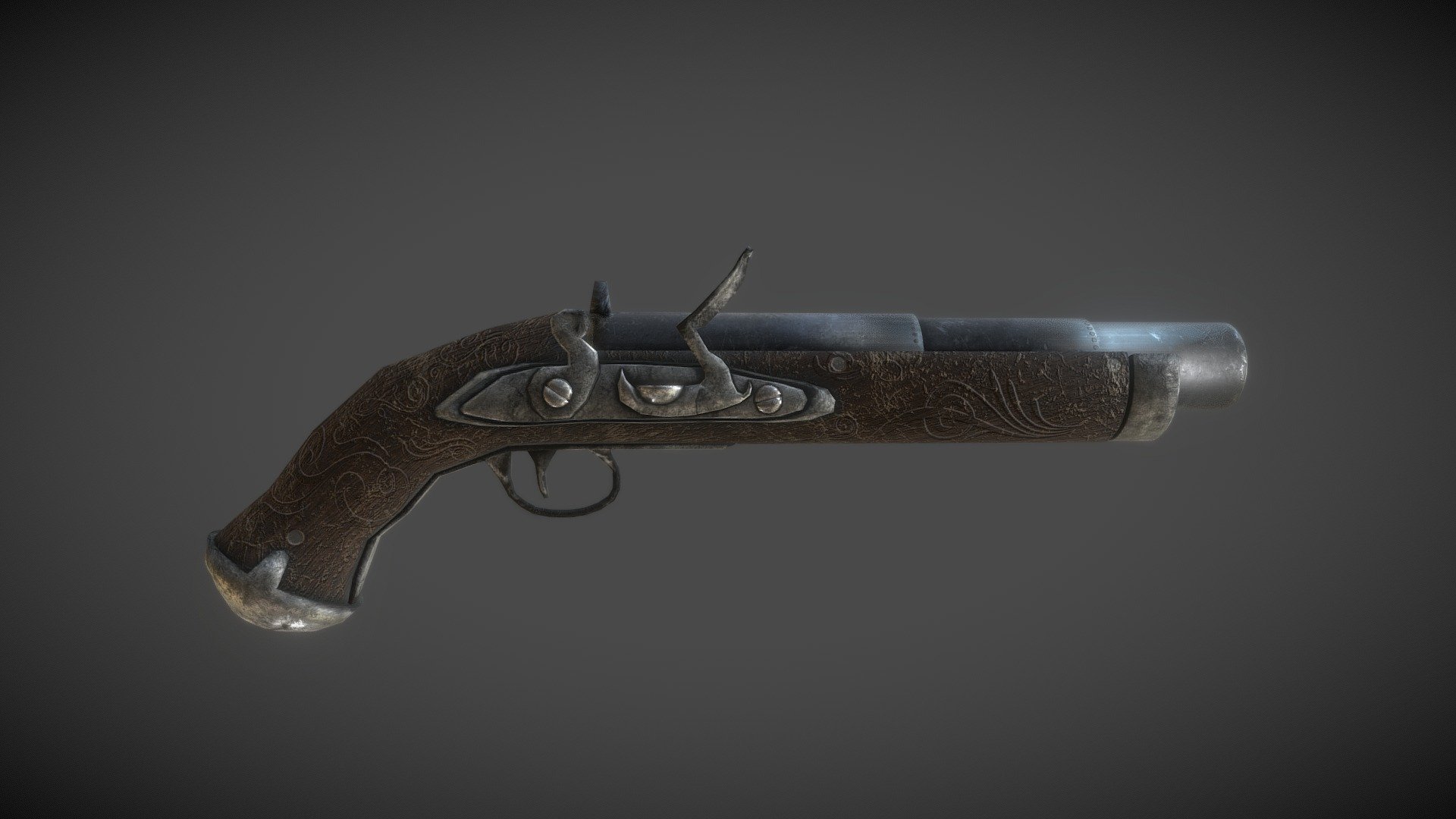 Hunter Gun - 3D model by p4fcio [7cce976] - Sketchfab