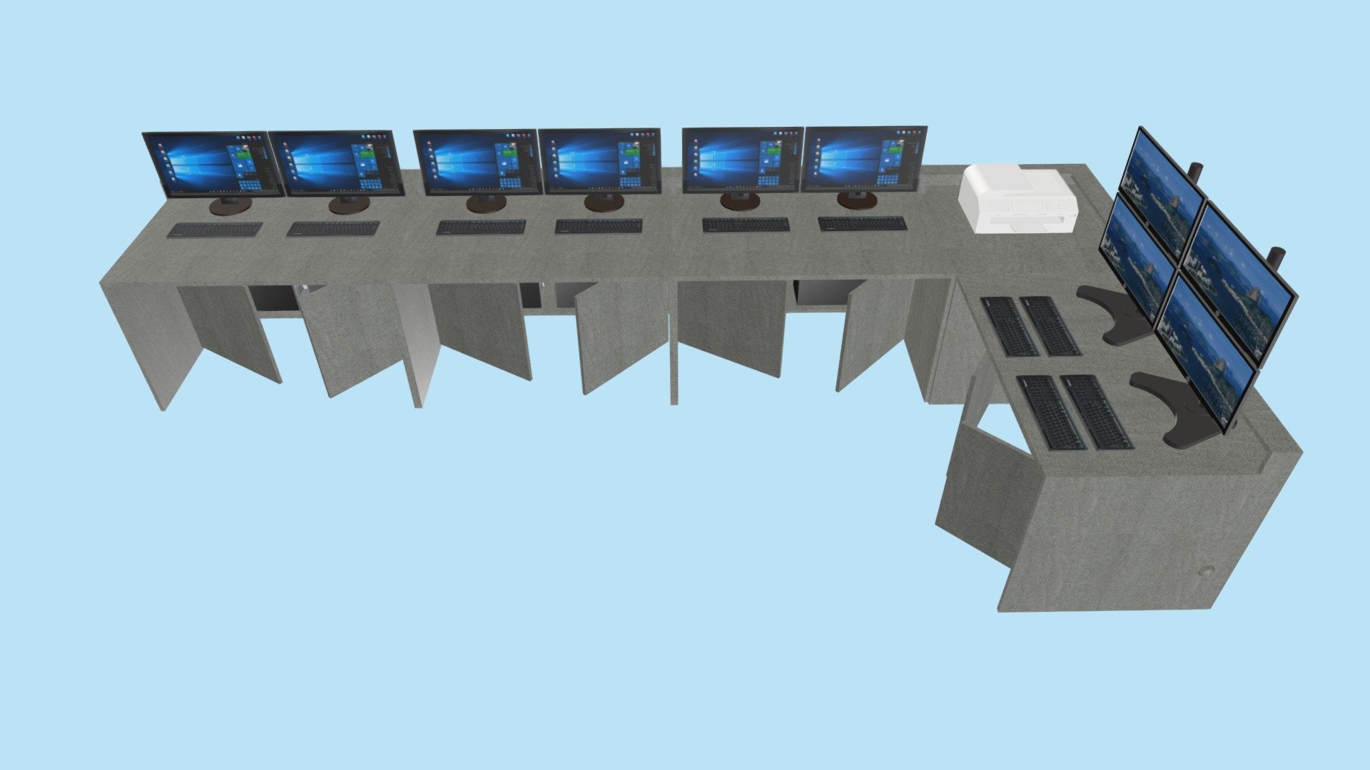 방재실가구4400-2000-820 - 3D model by 아트라인 (@gaguline) [7ccf1cf] - Sketchfab