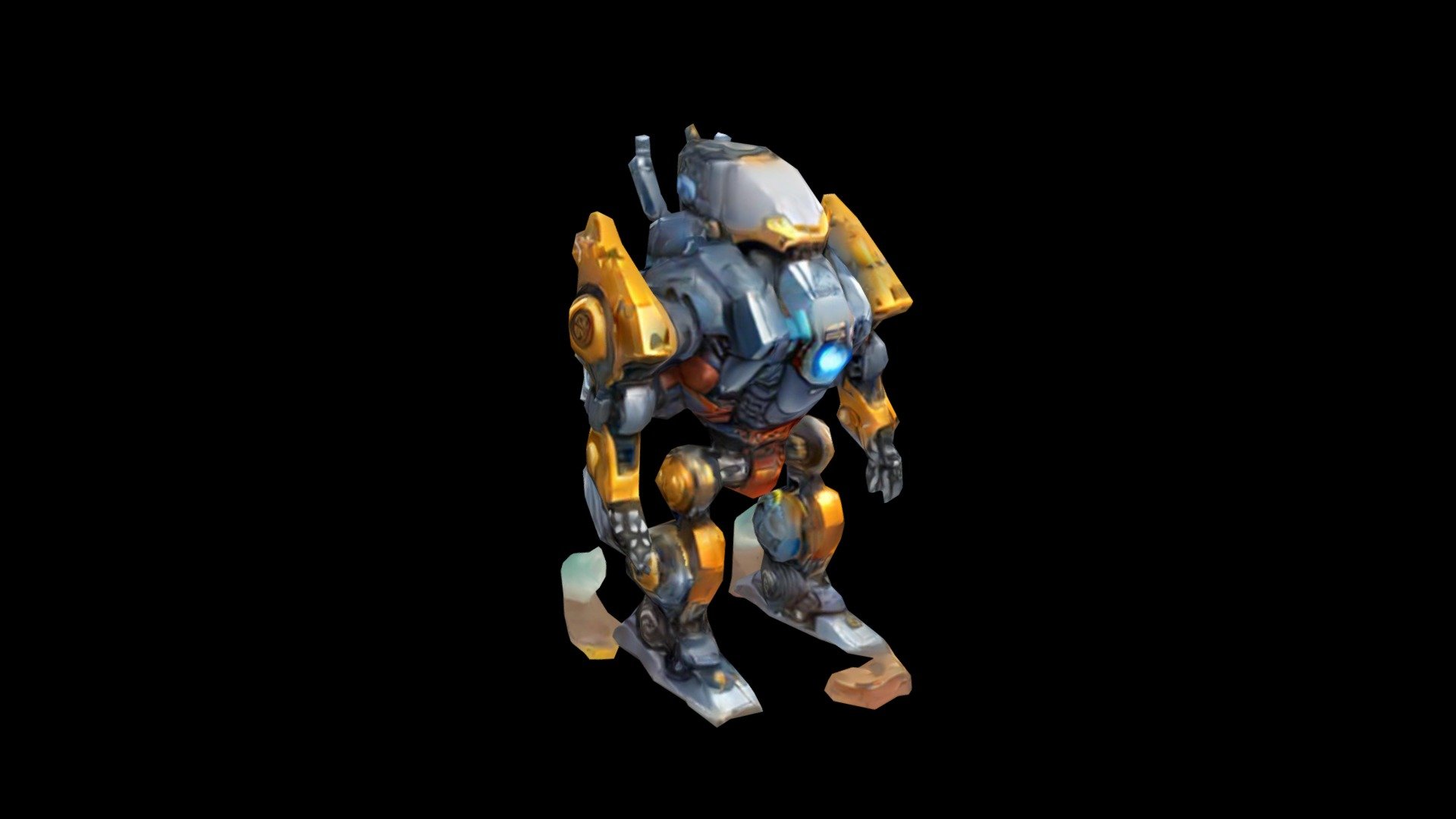 Bumblebot, a massive robot with metallic plates - Download Free 3D ...