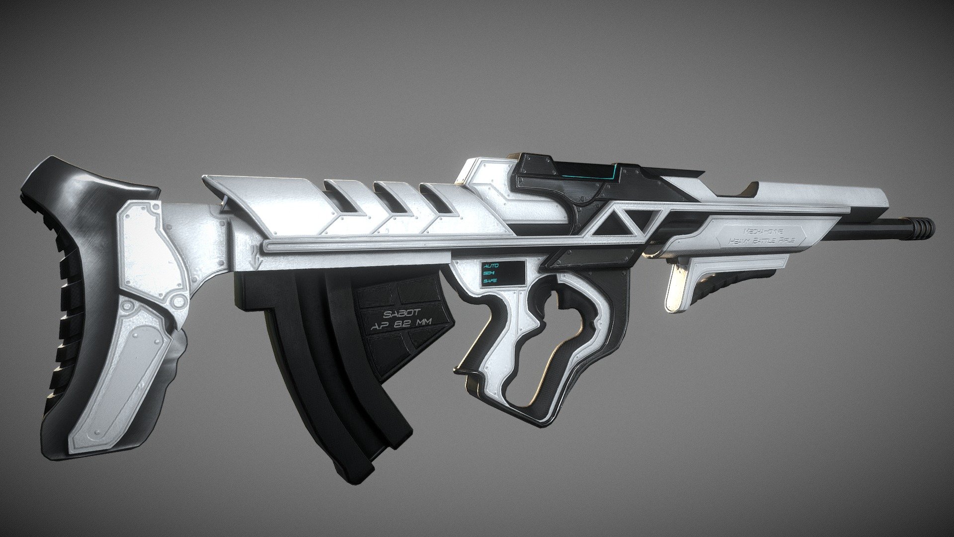Mecha-Dyne Heavy Battle Rifle - Buy Royalty Free 3D model by Kim ...