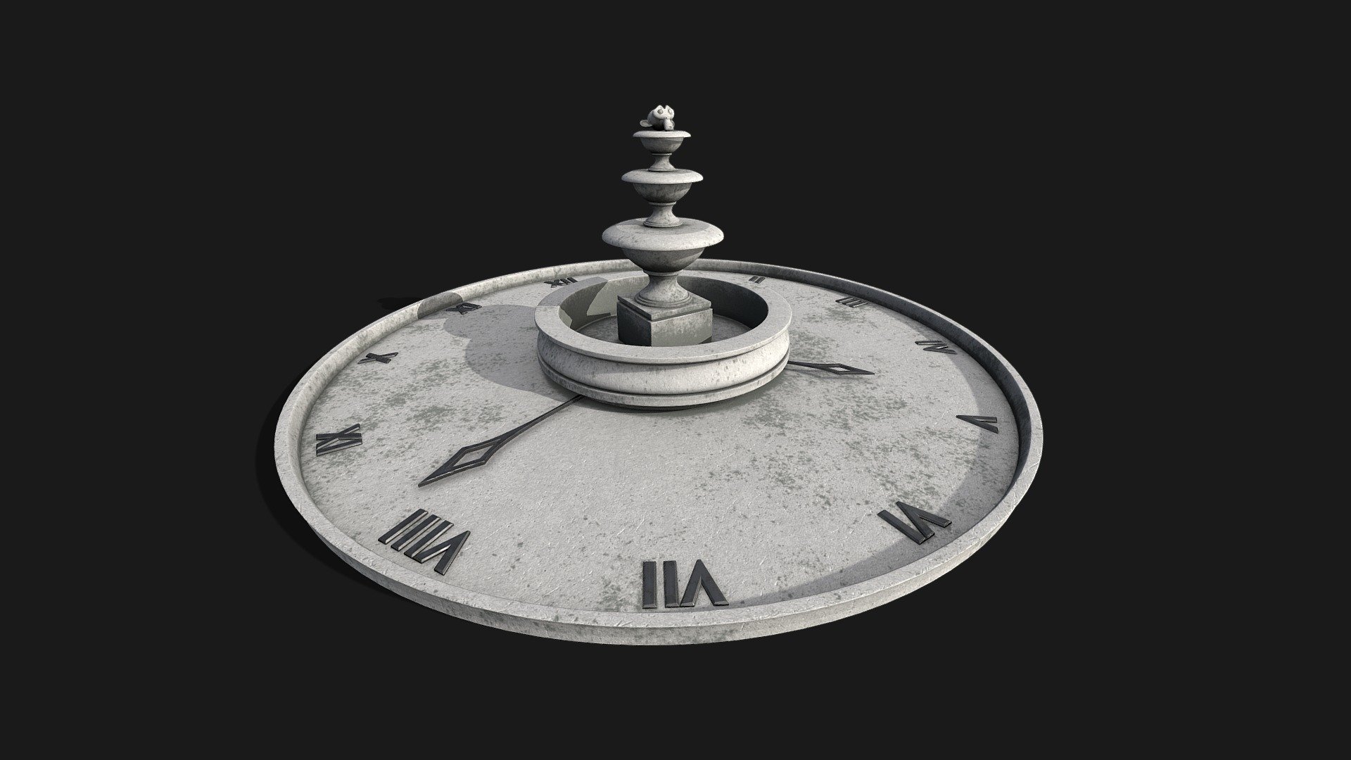 Large Clock Fountain Sculpture - Download Free 3D model by HippoStance ...