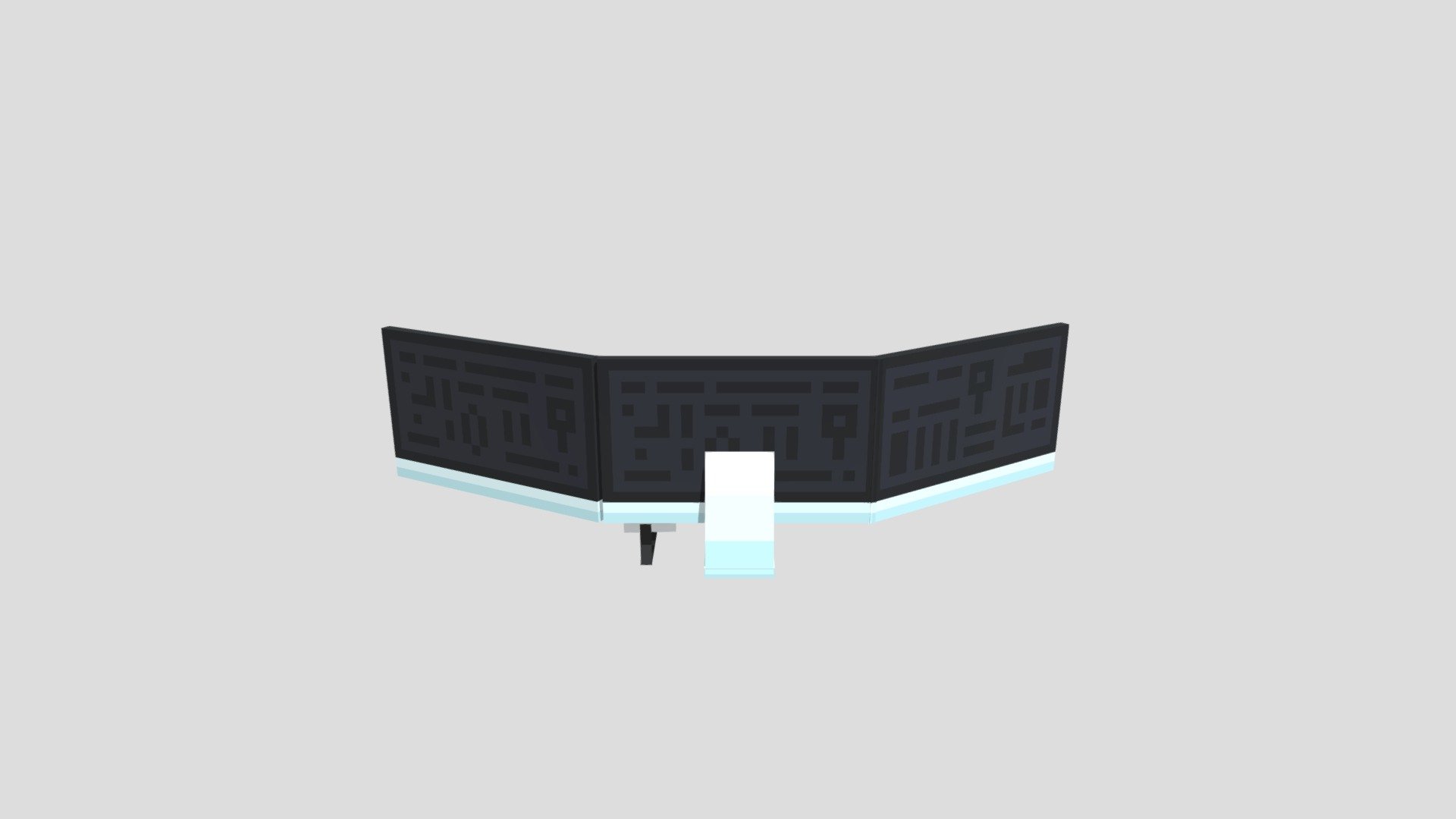 Triple Pc Screen With A Cup - Download Free 3D model by naythemaster1 ...