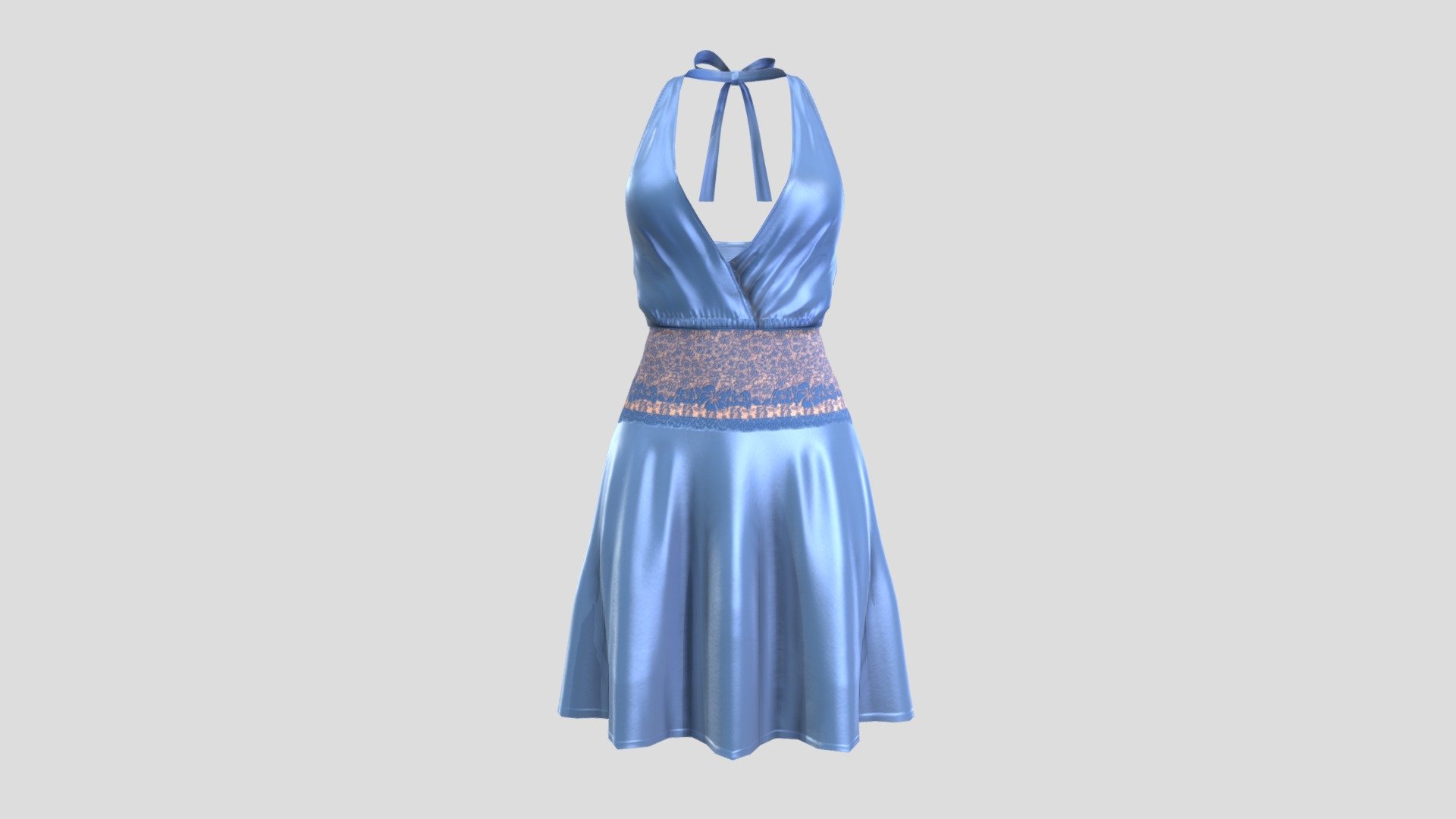 Chiffon Lace Dress - 3D model by Egeden [7cdc520] - Sketchfab