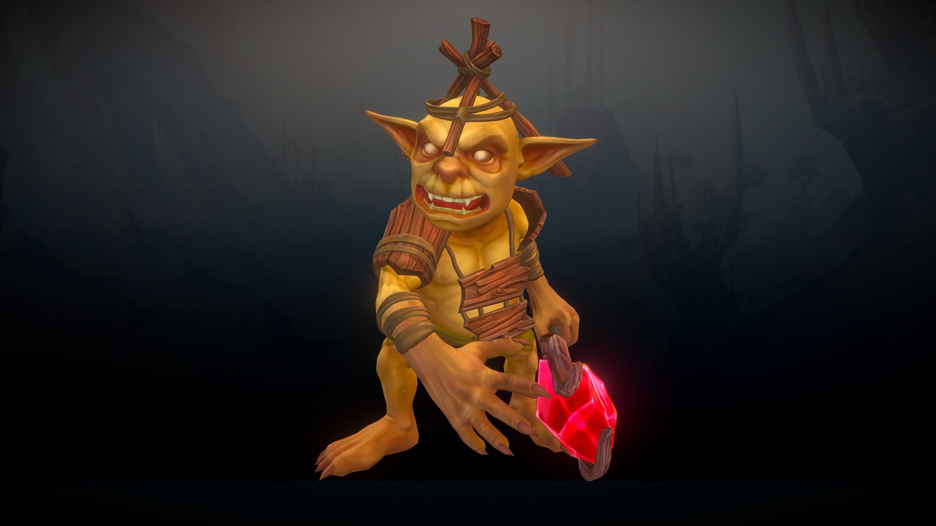 Stylized Fantasy Gremlin Shaman - 3D model by N-hance Studio ...