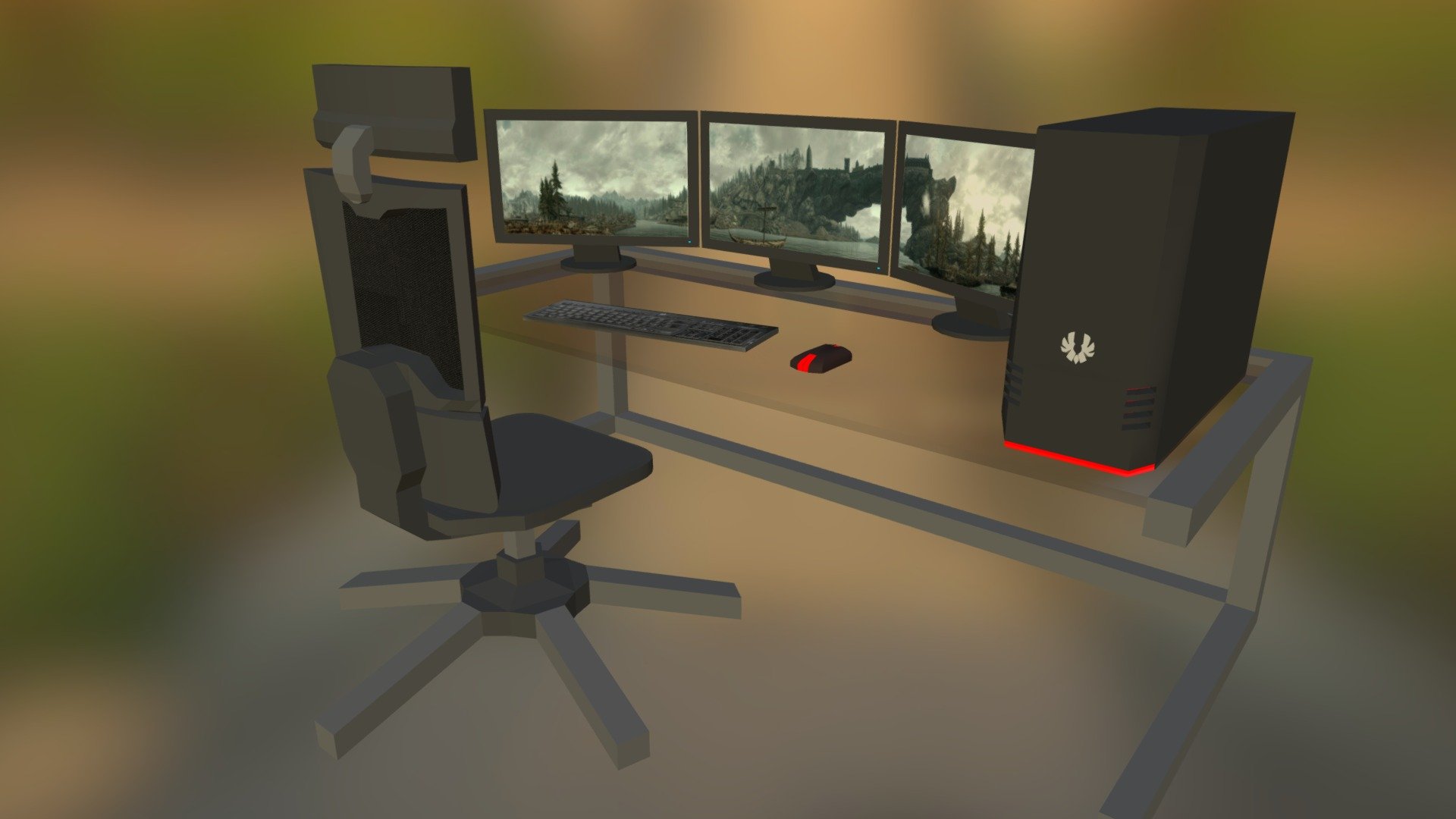 Pc setup - 3D model by Sander Winkeler (@aerialmace) [7ce2827] - Sketchfab