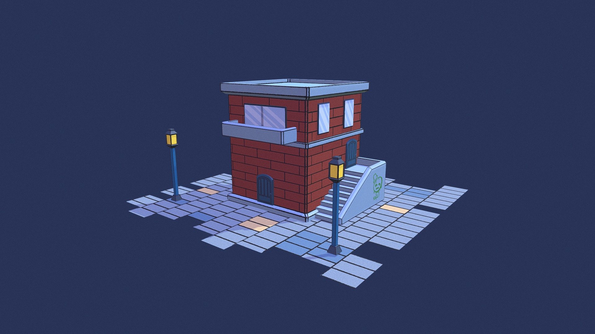 Building_Cartoon - 3D model by cedric_idargo [7ce369a] - Sketchfab