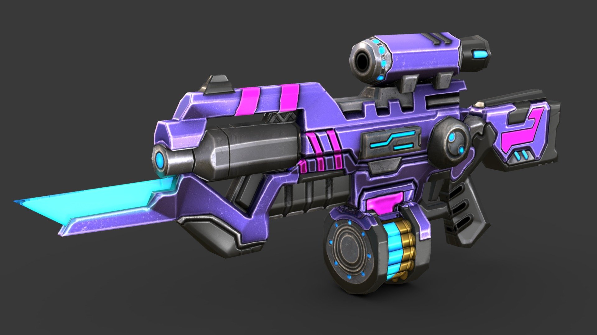 machine_purple weapons - 3D model by CC (@ccsf) [7ce41bd] - Sketchfab