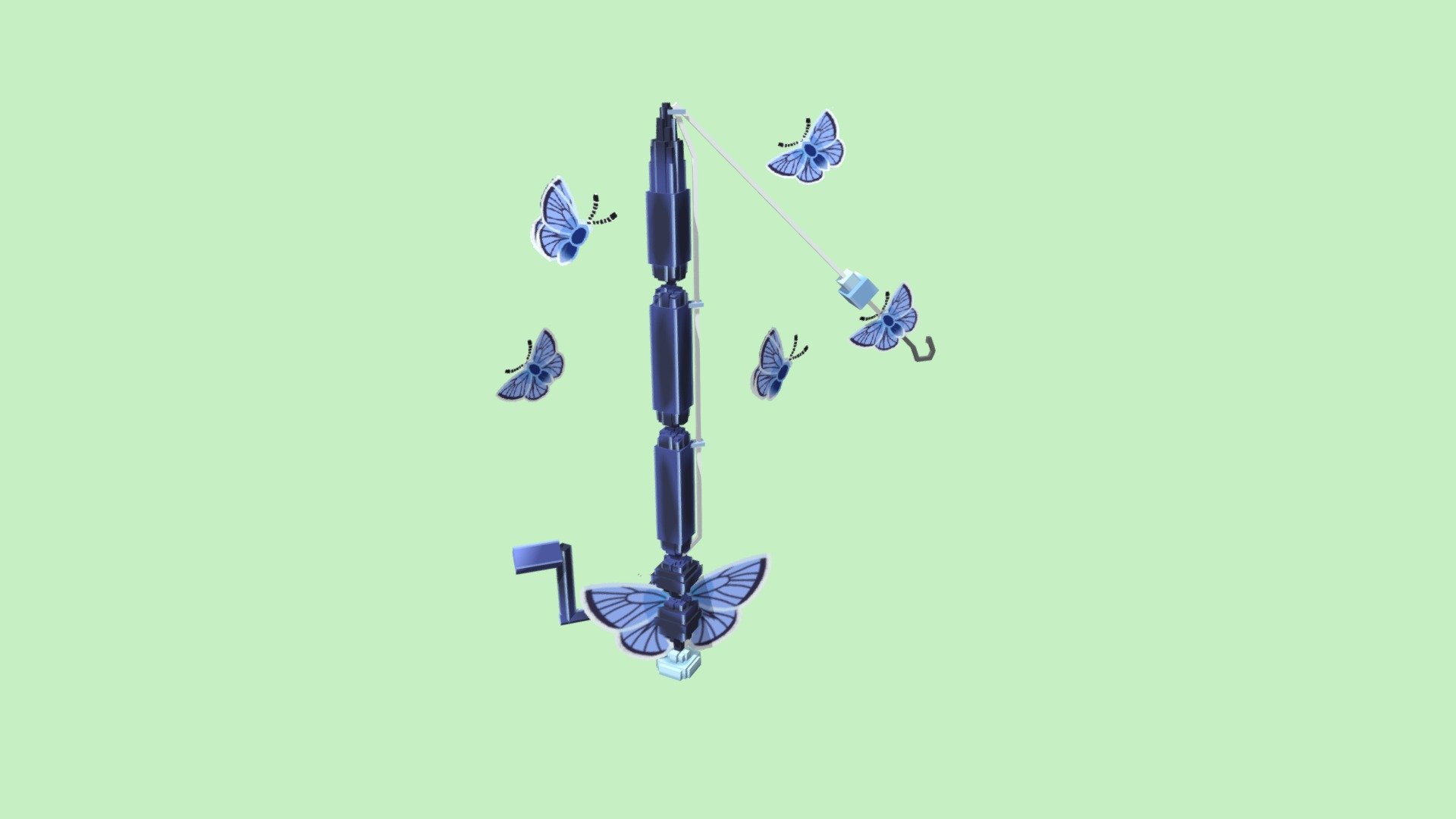 Butterfly Rod - 3D model by Lord M (@lord_m) [7ce4813] - Sketchfab