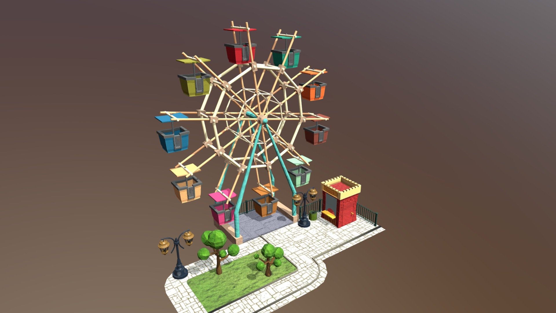 Ferris Wheel - 3D model by ragomuay [7ce6234] - Sketchfab