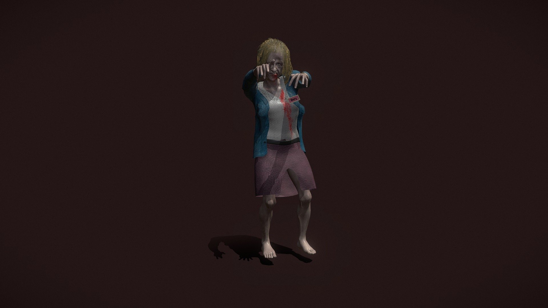 Mary The Zombie (Shaun of the Dead) - Download Free 3D model by ...