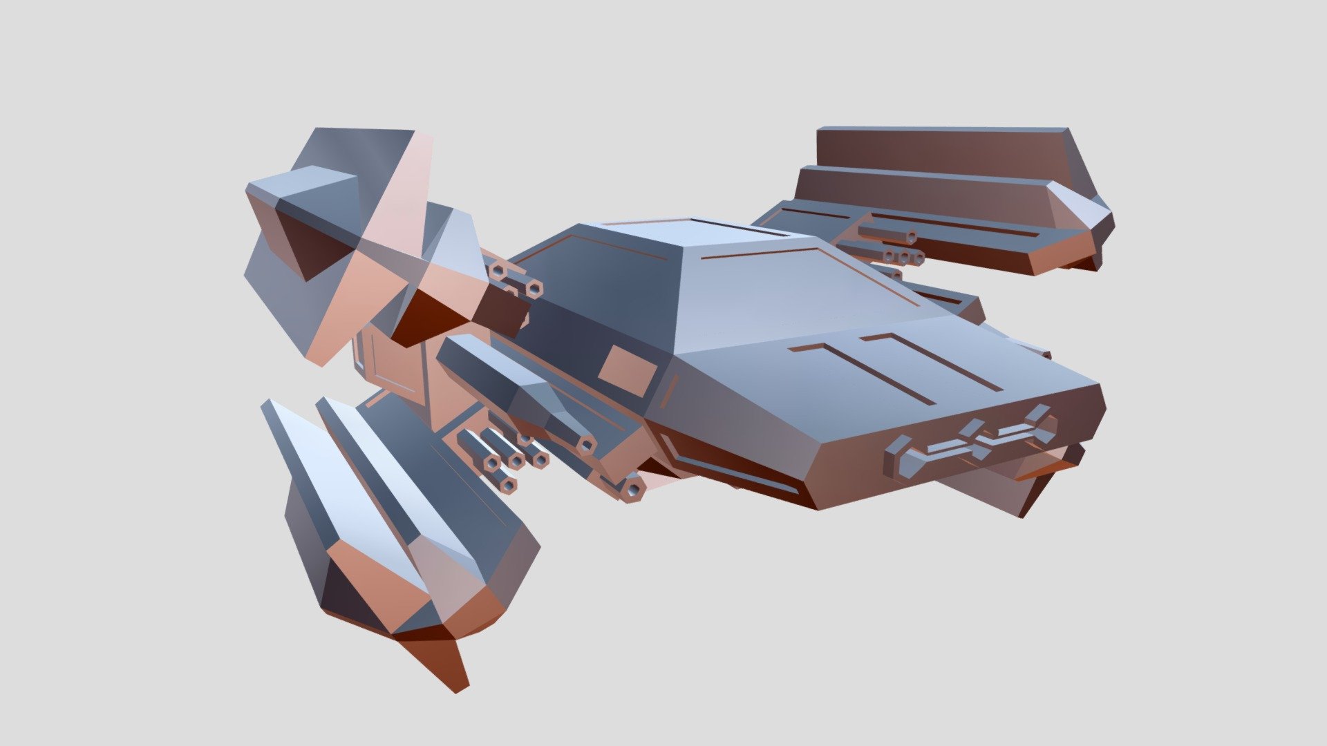 Overkill Retro Space Figher - Download Free 3D model by Trockk ...