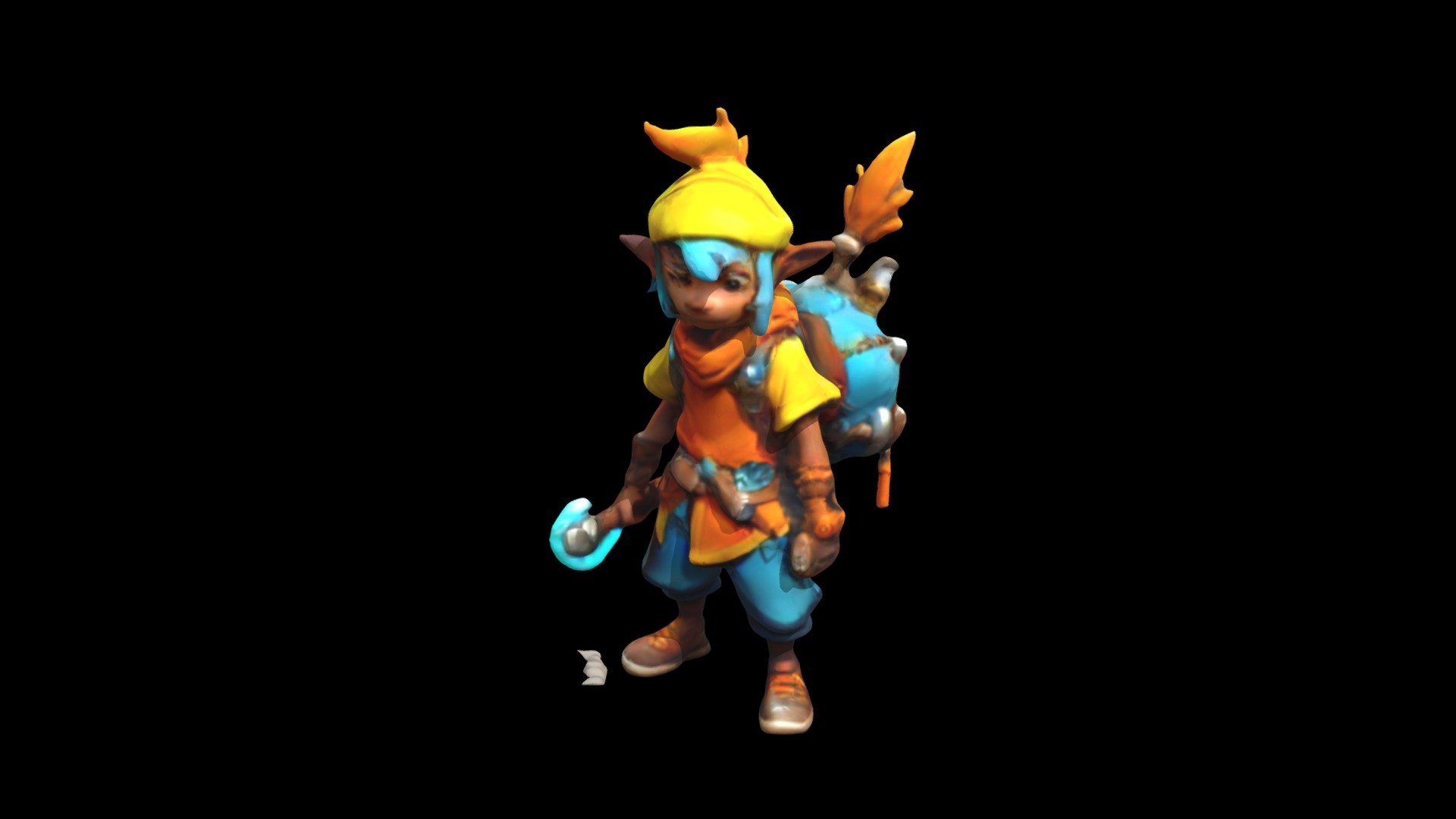 A character from a fantasy adventure game, dress - Download Free 3D ...