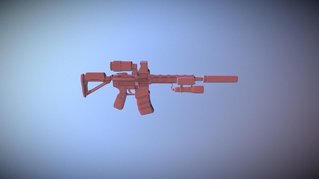 Assault Rifle - 3D model by Shaper (@scrappy_98) [7cea26c] - Sketchfab