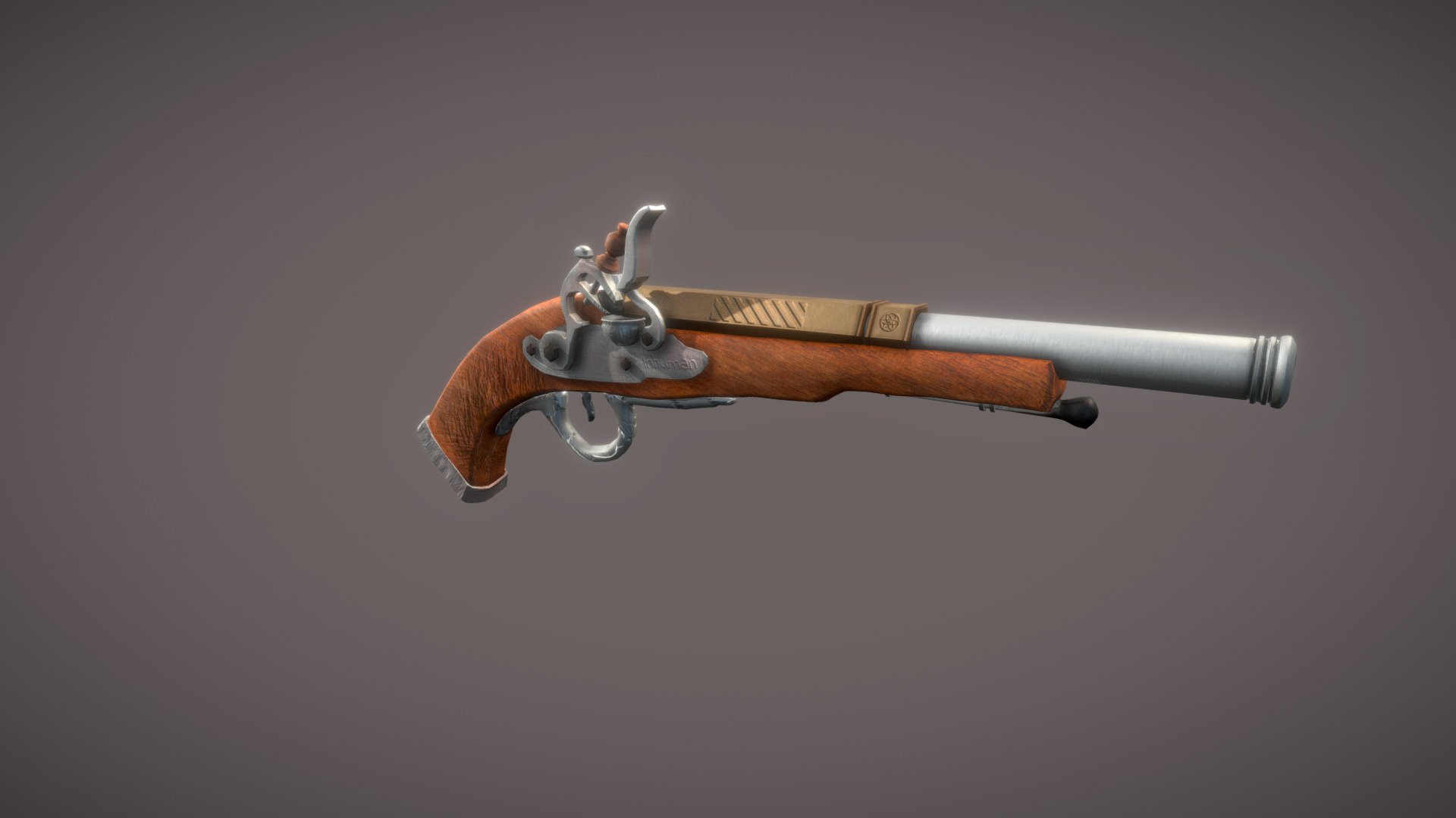 flintlock pistol - 3D model by Astros (@Astros972) [7ceceb6] - Sketchfab