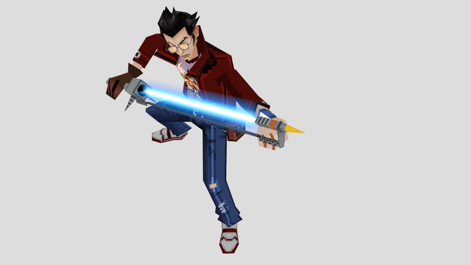 Travis Touchdown - low poly NMH - Download Free 3D model by the ...