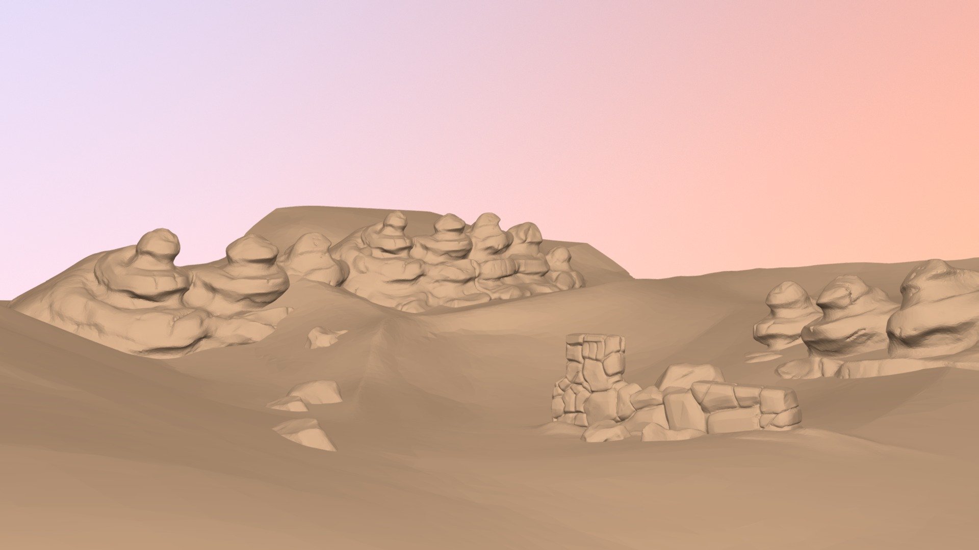 Desert - 3D model by ianuarius85 [7cf1758] - Sketchfab