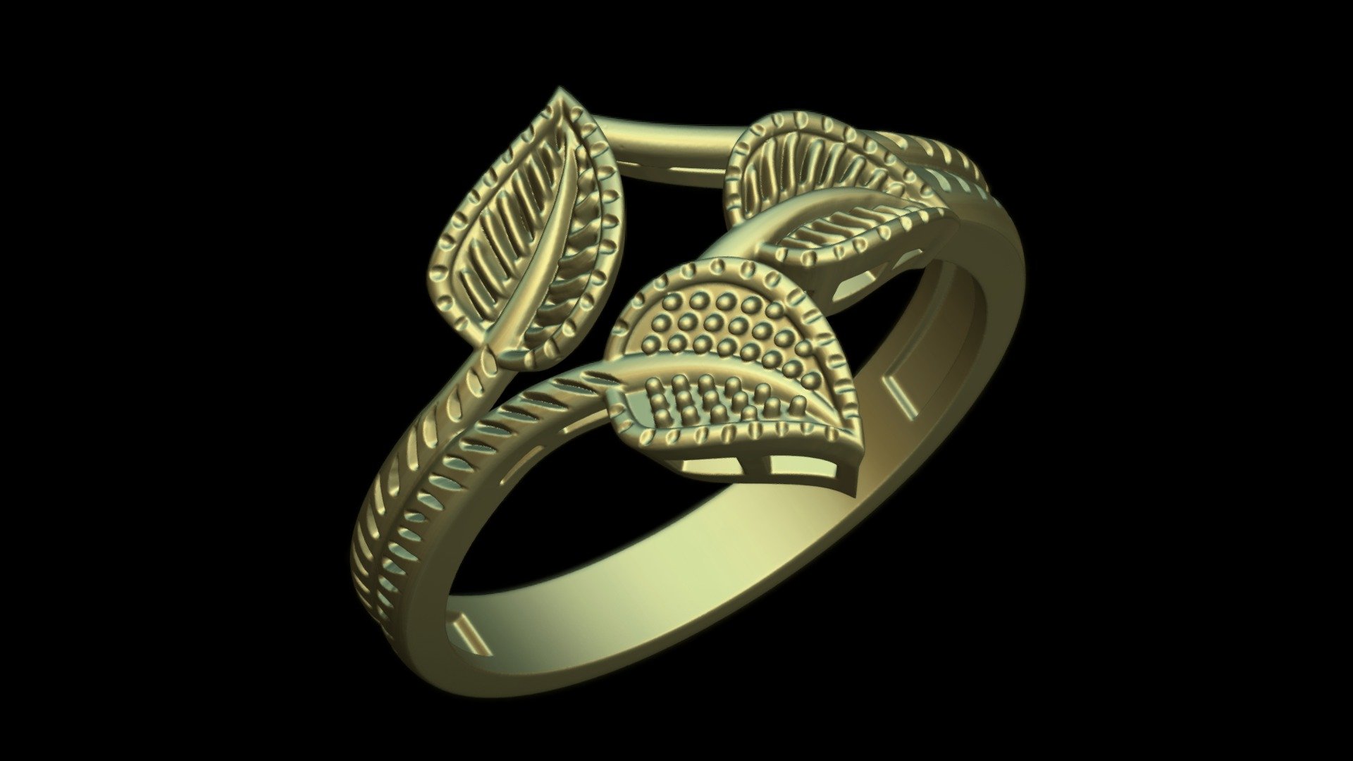 RWS001000060 - Leaf ring - 3D model by GloriousJewel [7cf18a0] - Sketchfab