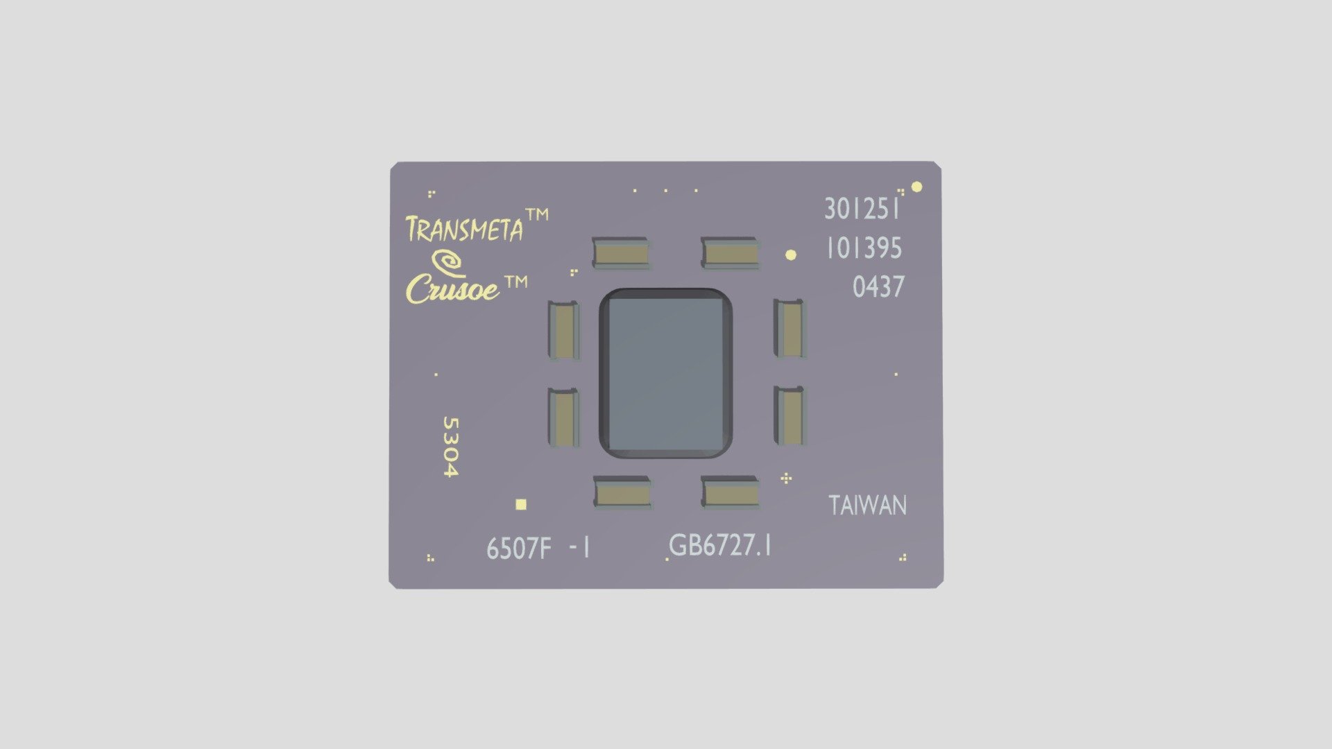 Transmeta Crusoe TM5800 CBGA474 - Download Free 3D model by Хлюпич ...