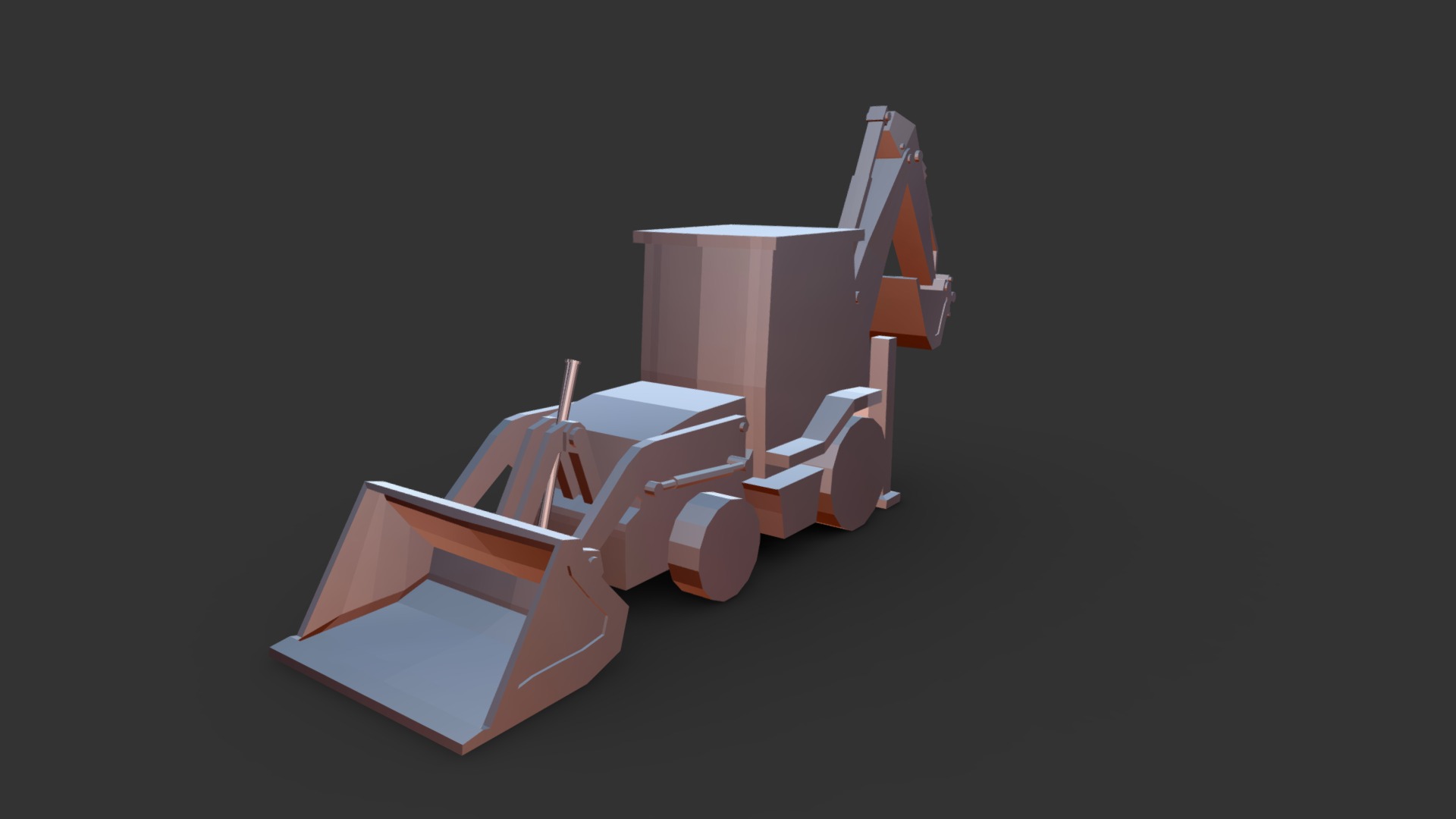 Lowpoly Backhoe - 3D model by heyrich [7cf6ab0] - Sketchfab