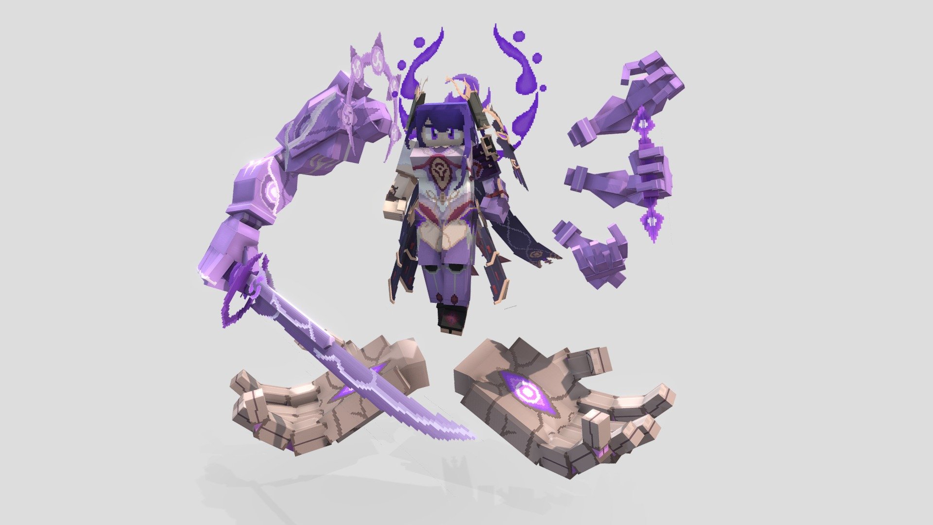 [ MC ] Java: Raiden Shogun - Model Engine - Buy Royalty Free 3D model ...