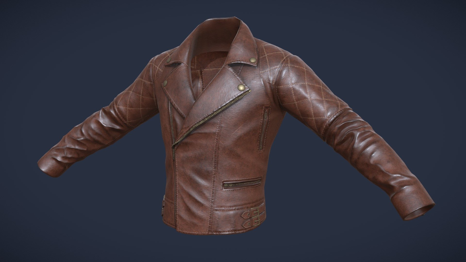 Leather Jacket - 3D model by Matthew Schenkel (@mschenkel76) [7cf9515 ...