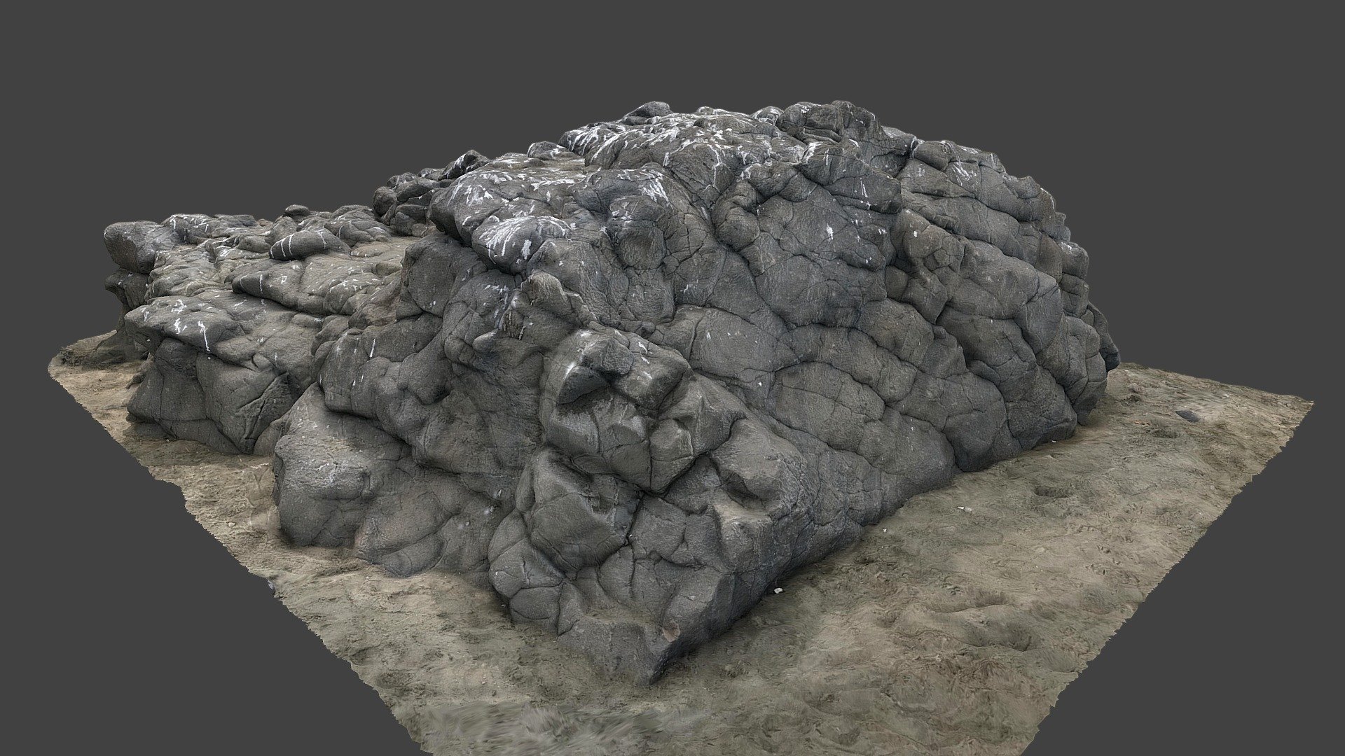 Basalt rock outcrop on beach - Download Free 3D model by b_nealie ...