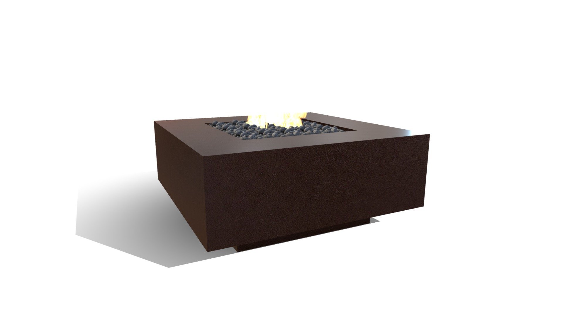 Cabo Square Fire Table - Powder Coated Steel - 3D model by Modofire ...