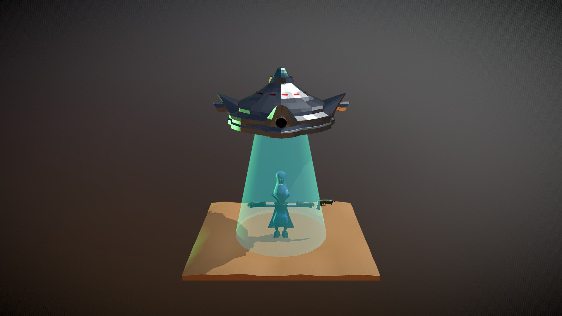Alien and UFO - Download Free 3D model by nyx2511 [7d001e0] - Sketchfab