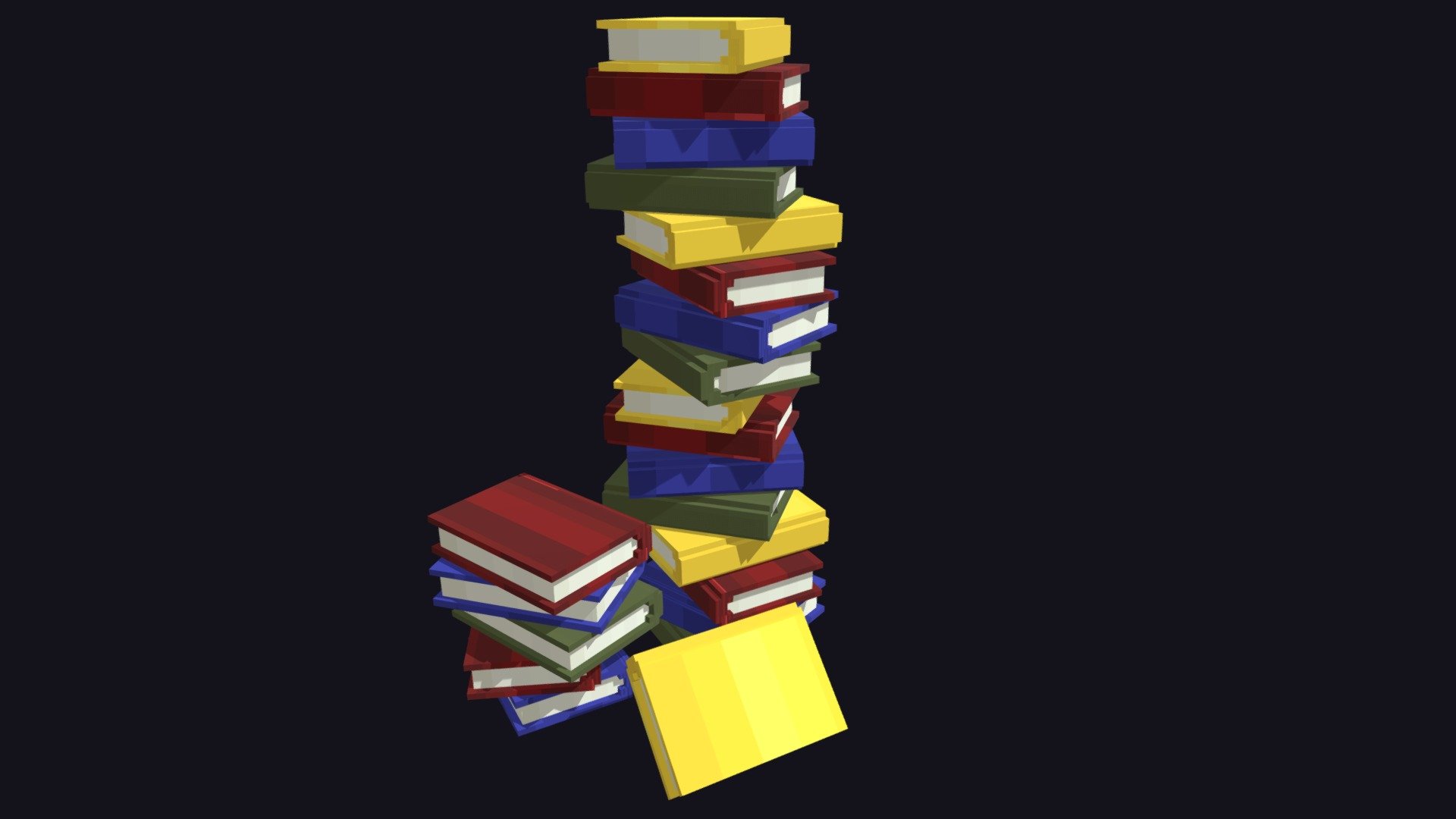 Pile of Books / Low-Poly / Minecraft - 3D model by MrXuiryus [7d04512 ...