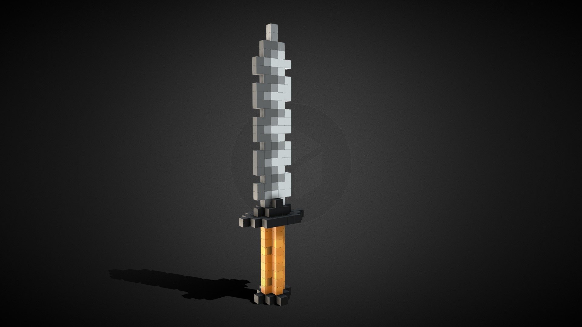 Voxel Style Dagger - Download Free 3D model by Ascii_Ape_III [7d04738 ...