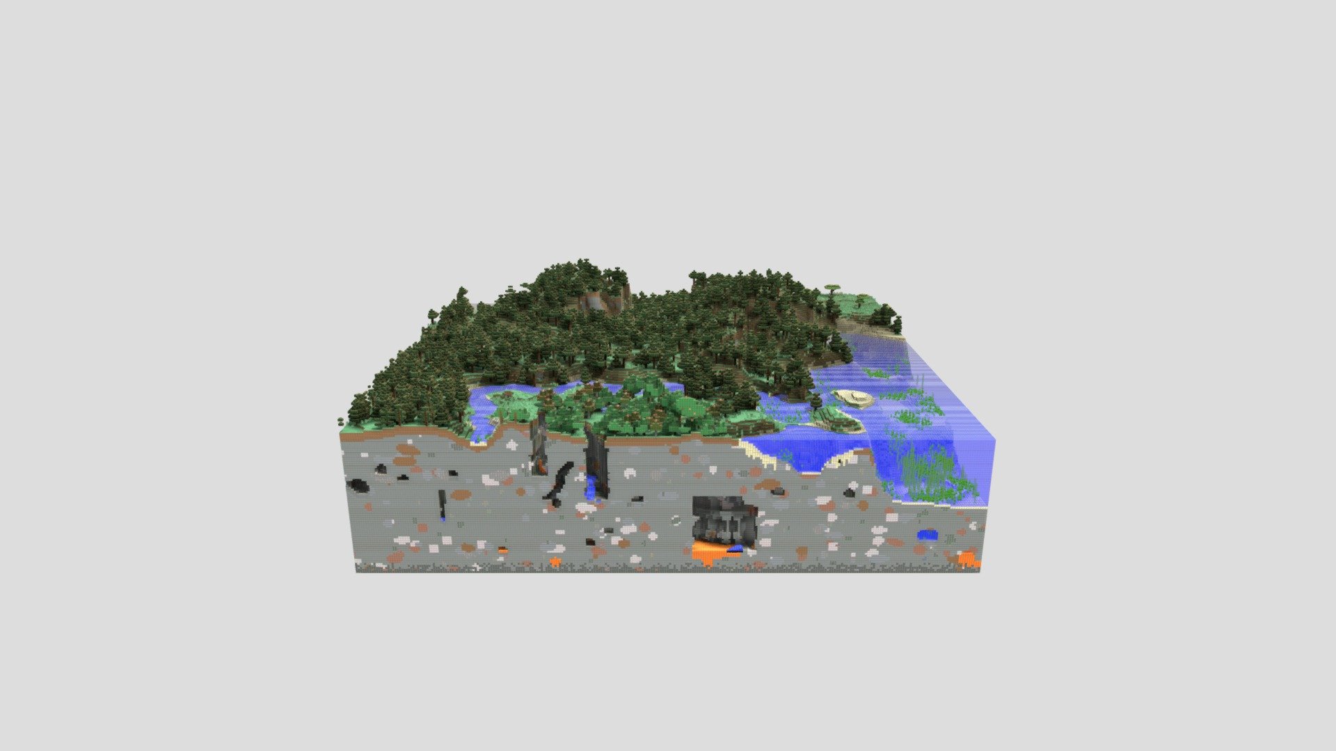 Another 3D render of a minecraft world - 3D model by El_Minehuy ...