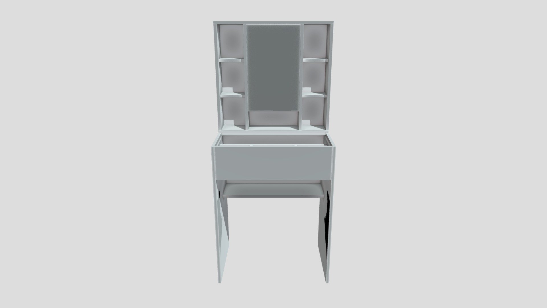 Emily 600 multi-storage mini dressing table - Buy Royalty Free 3D model ...