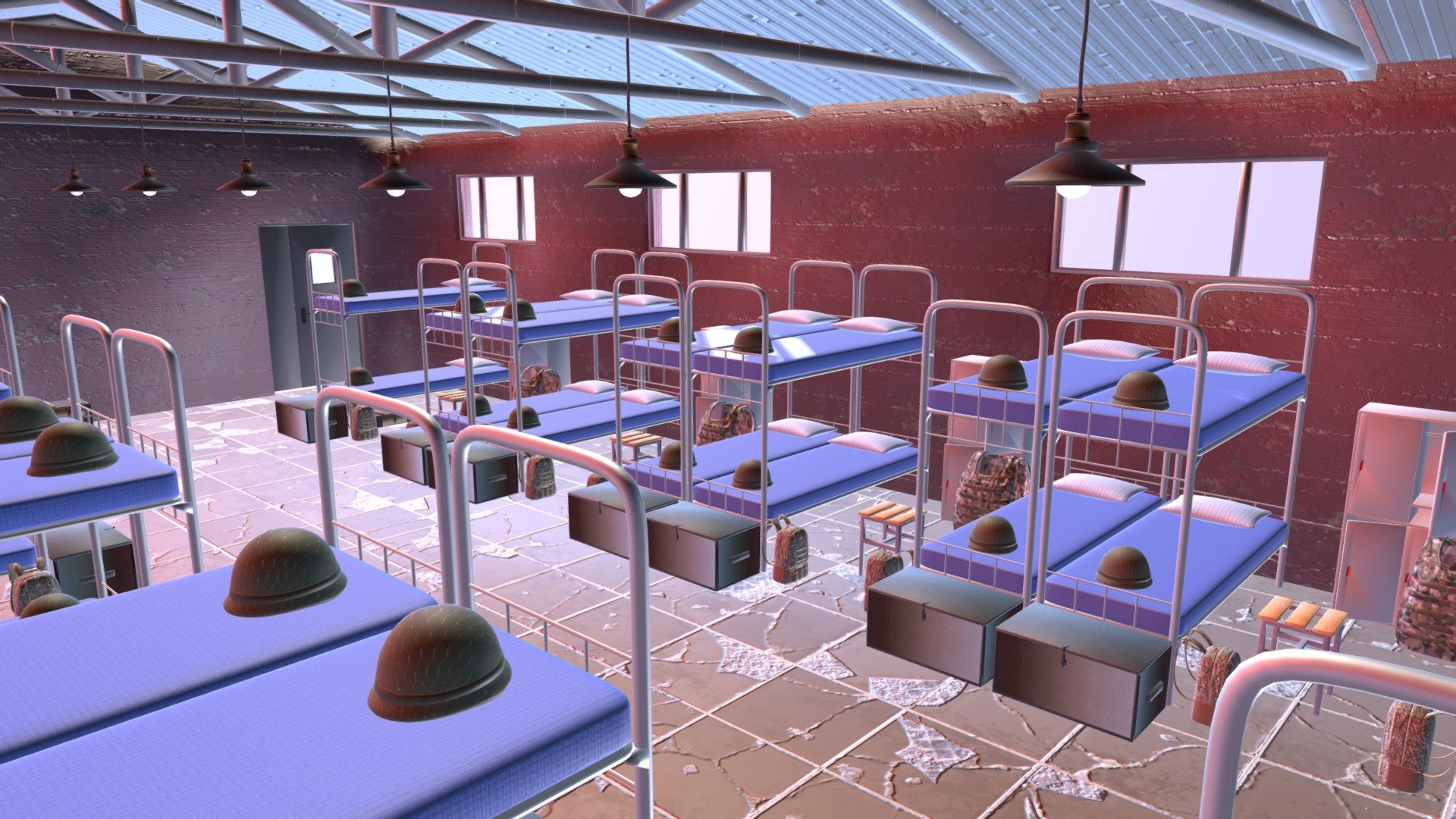 Barracks - military unit - Buy Royalty Free 3D model by Mixall ...