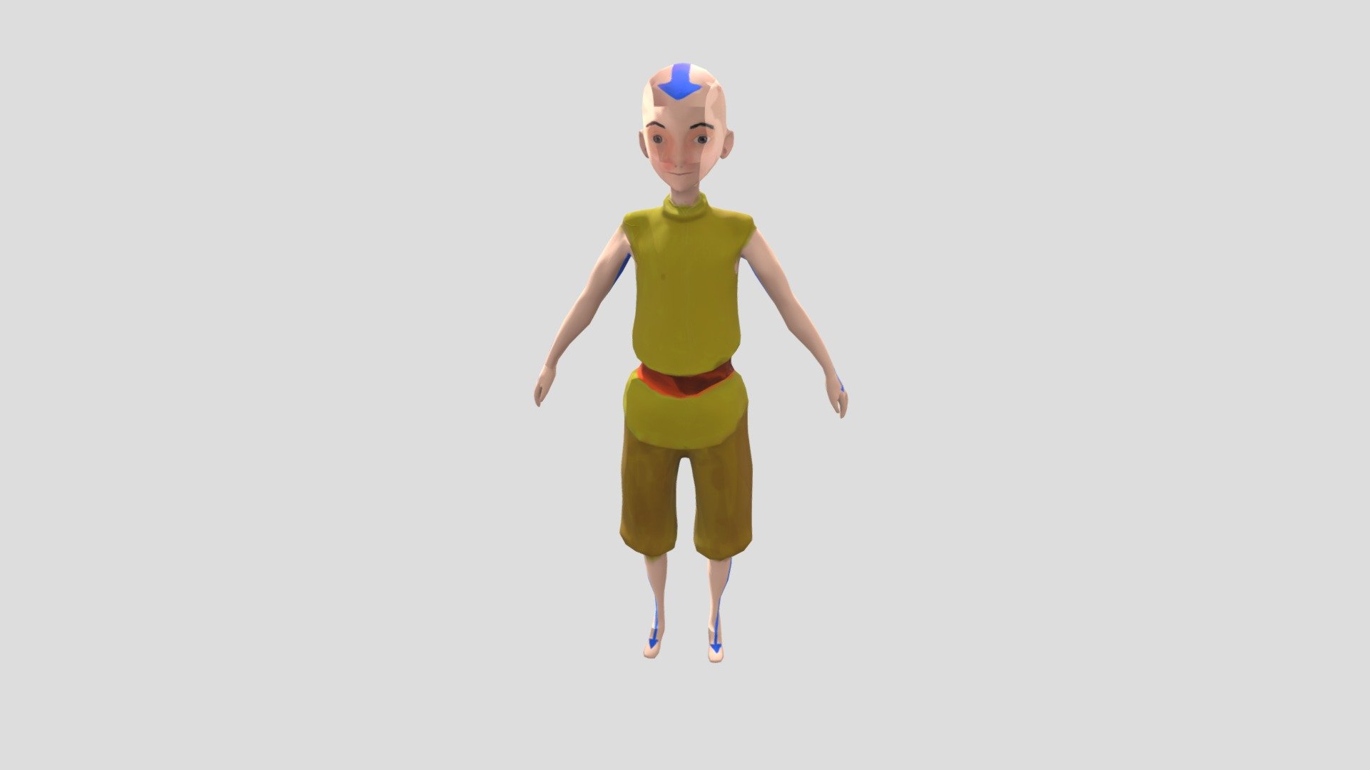 Aang_The_Last_Airbender - 3D model by olga.arenas [7d10550] - Sketchfab