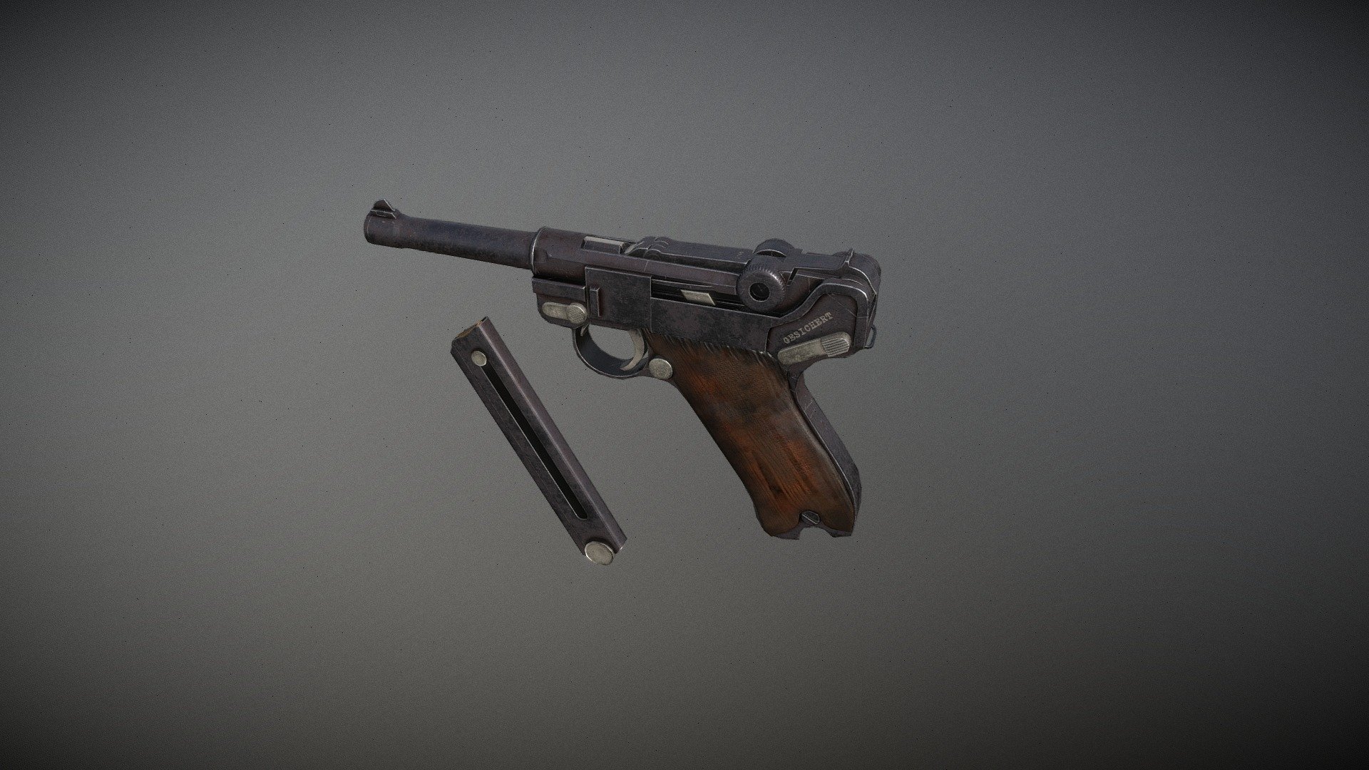 Luger P08 Pistol - 3D model by hansspch [7d119f9] - Sketchfab