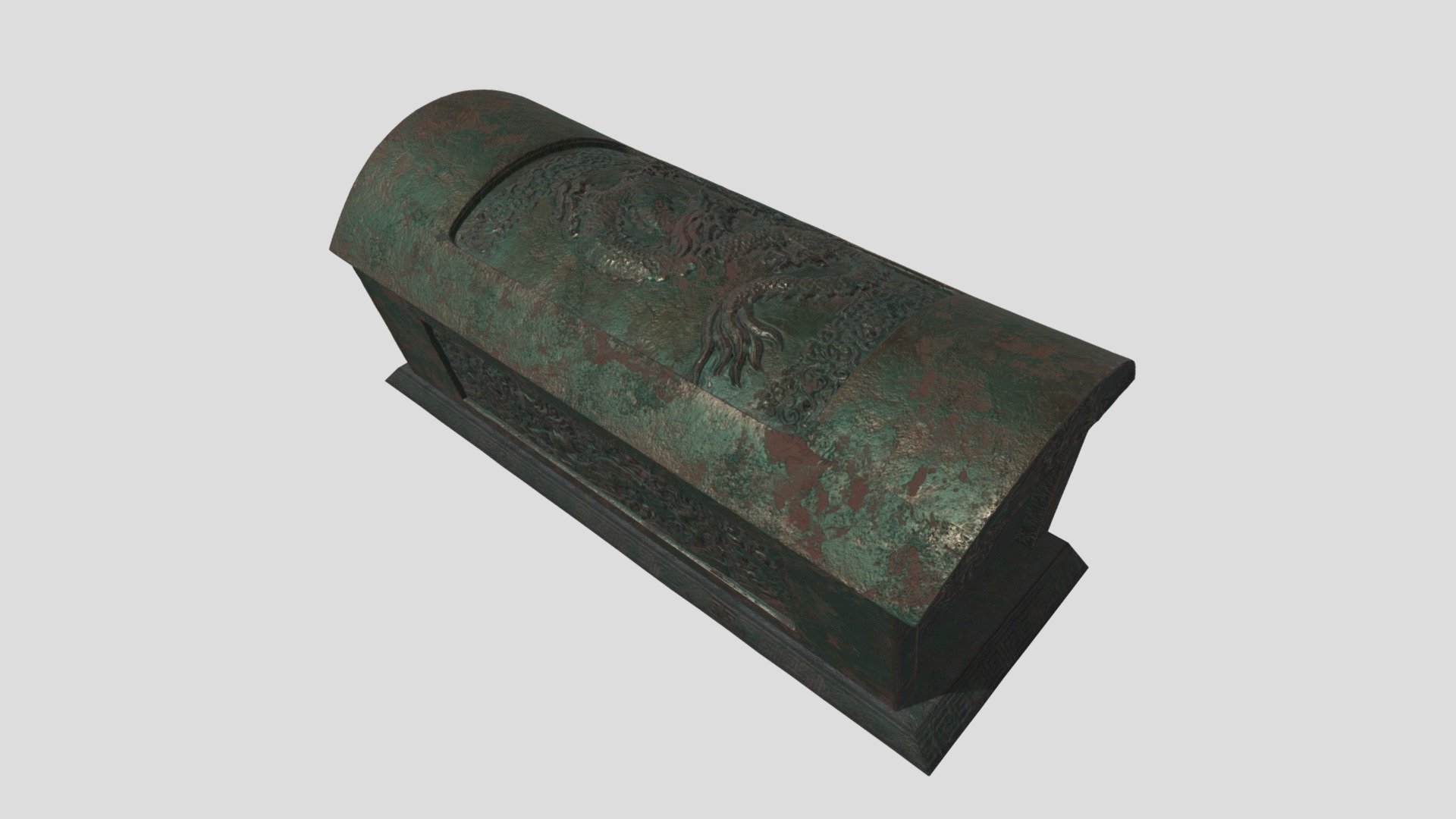 Chinese Bronze Coffin Low-poly model - 3D model by apollonia (@bu4gline ...