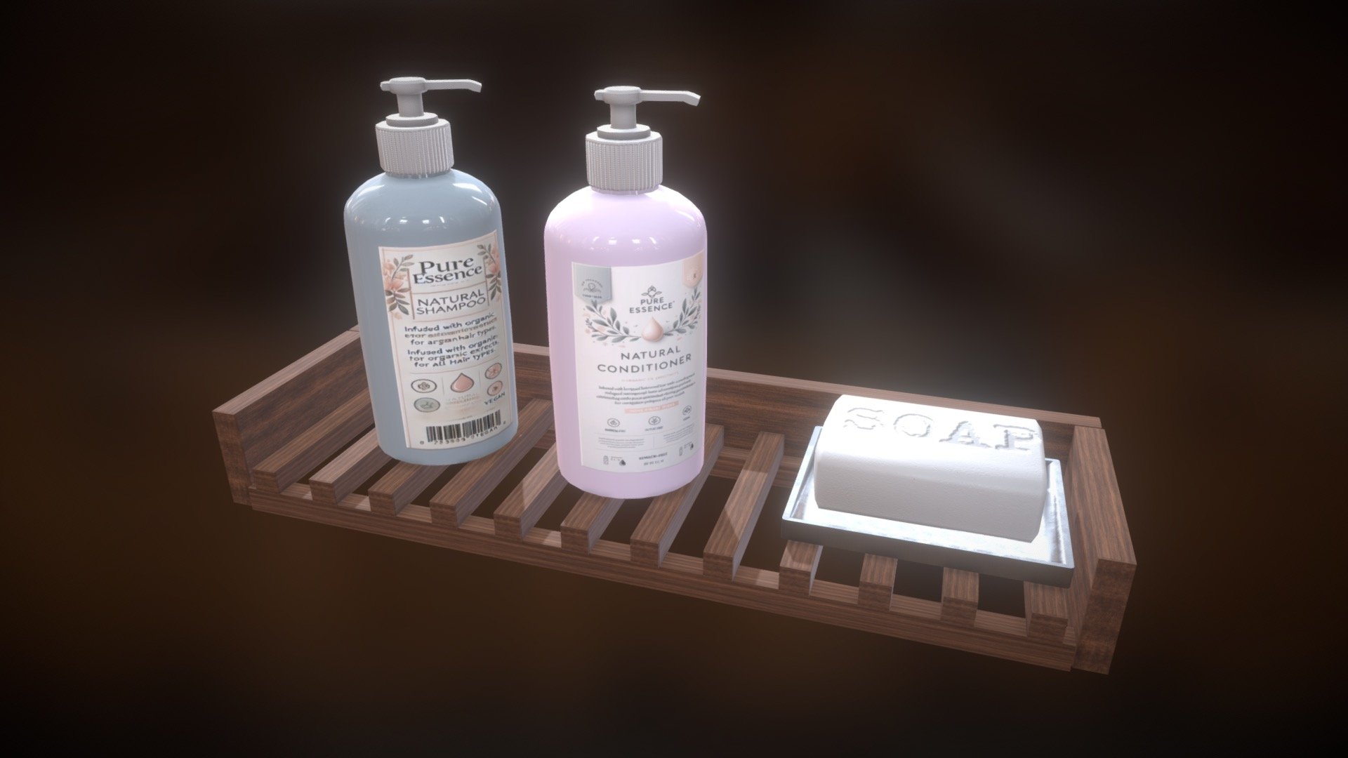 Shampoo Shelf - Low Poly PBR VR AR - Buy Royalty Free 3D model by ...