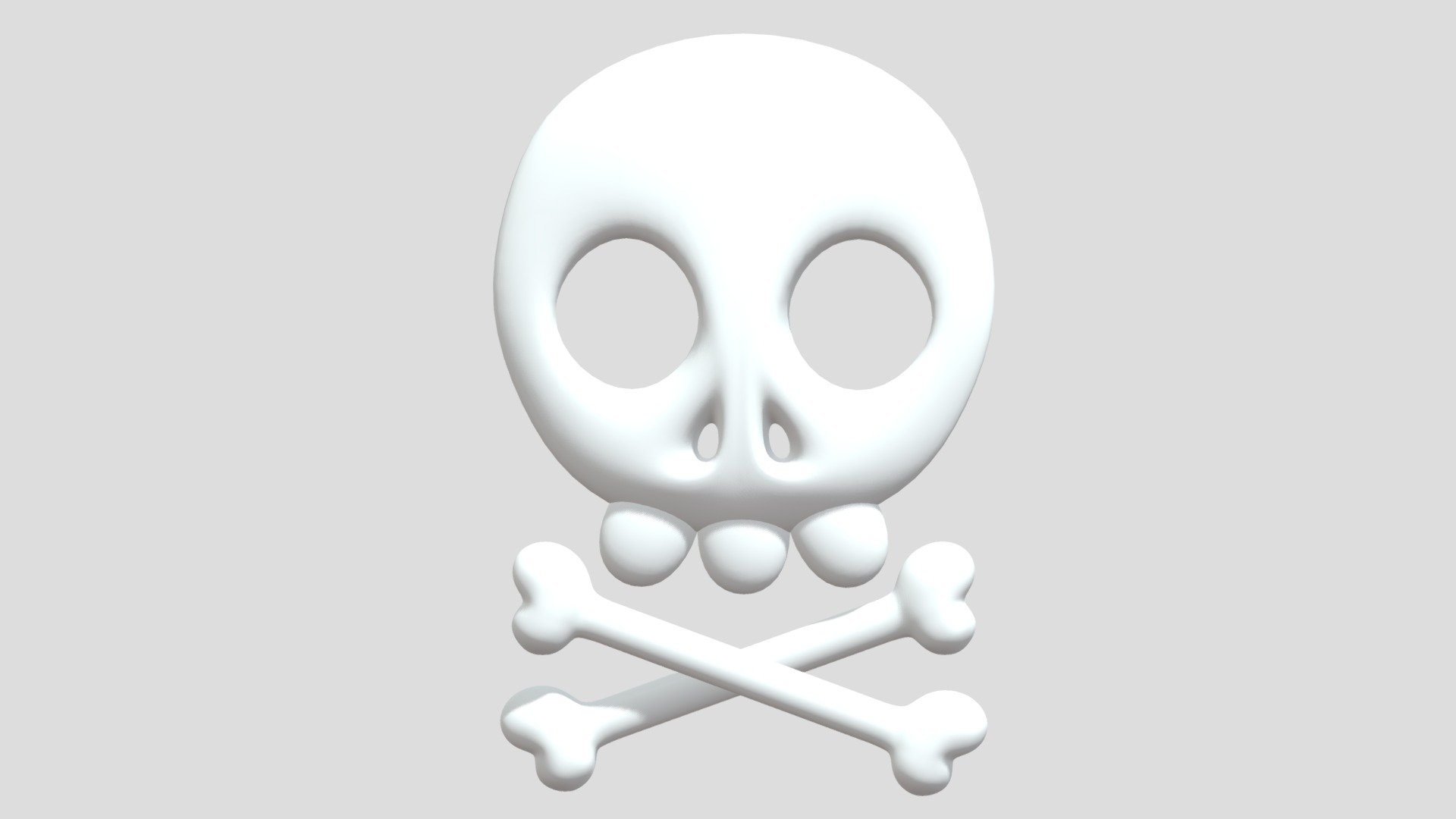 Cartoon Skull and Crossbones - Buy Royalty Free 3D model by Philip ...