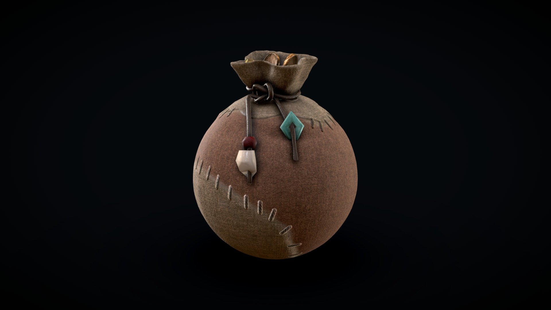 Pouch with coins - 3D model by mischawille [7d168ac] - Sketchfab