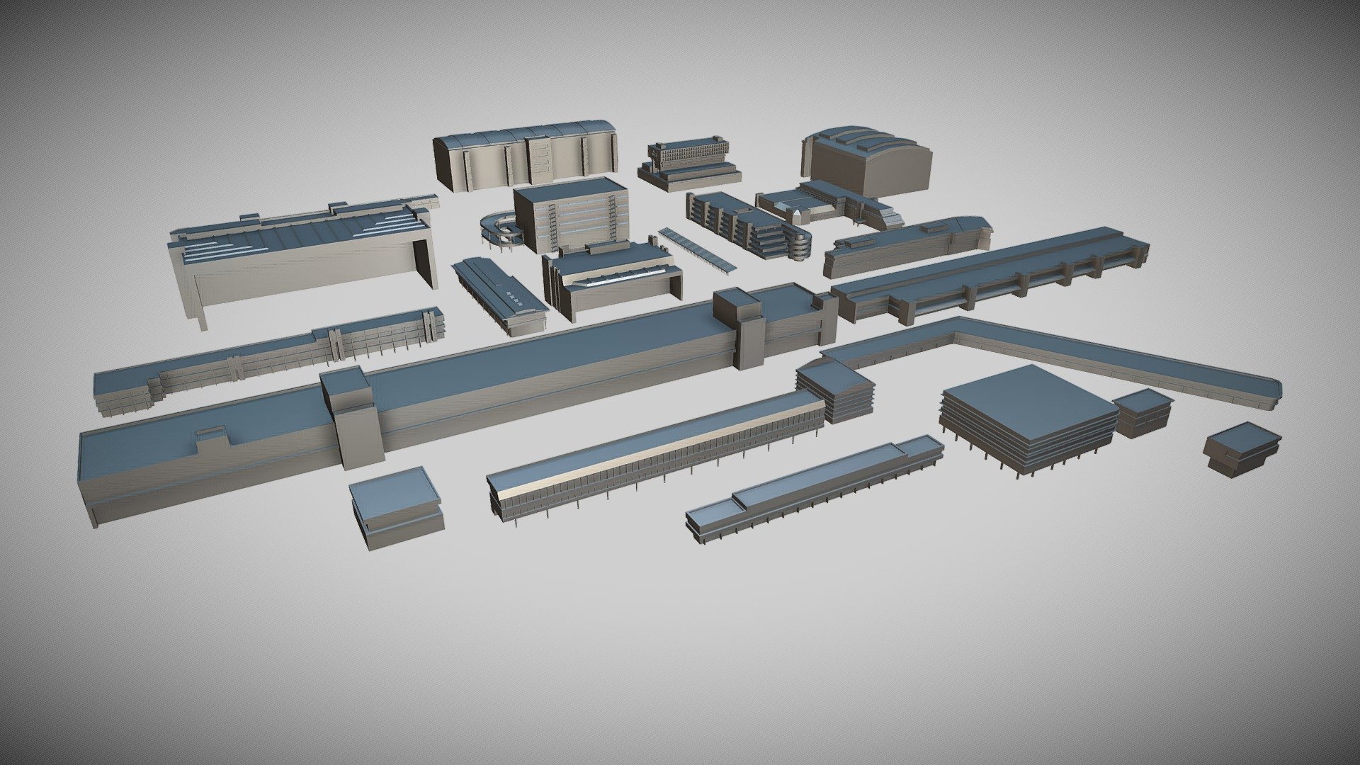 Facility Buildings Kitbash - 3D model by Alaa-ElDien [7d17d33] - Sketchfab