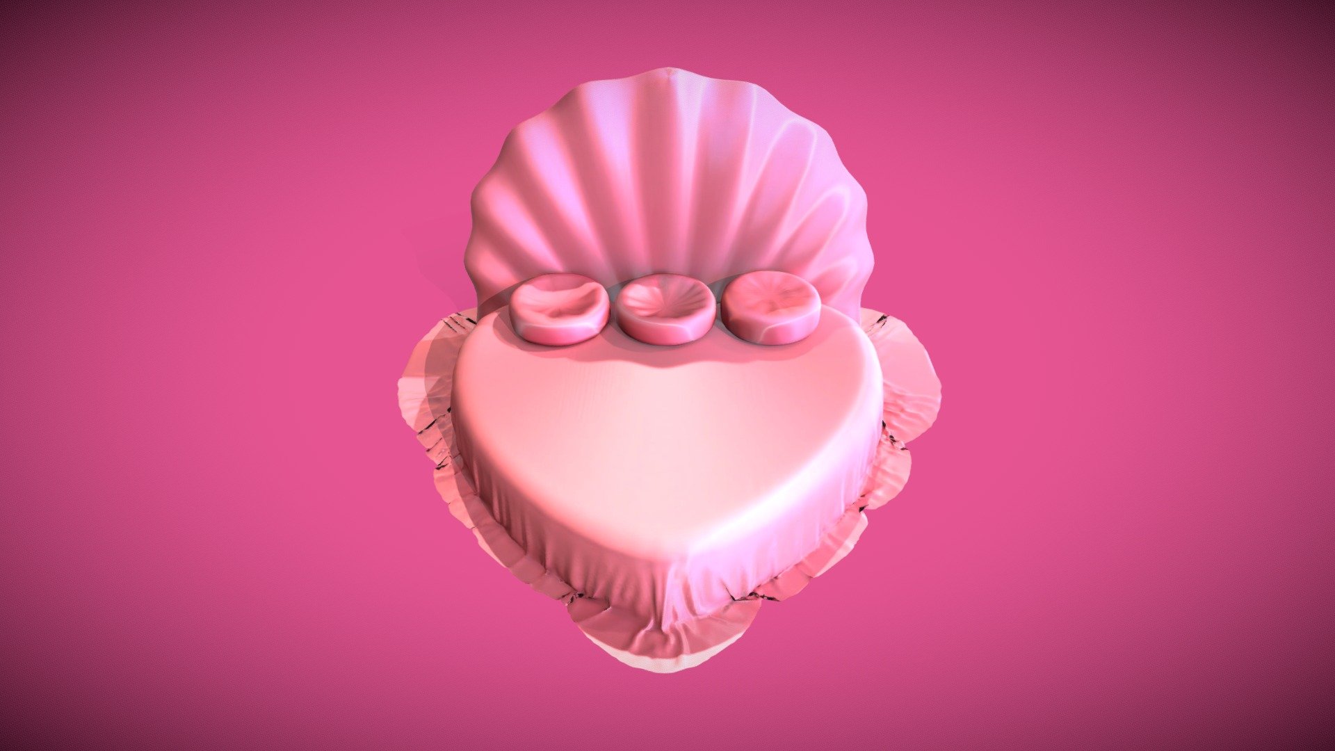 3D Model of Pink luxury barbie bed - 3D model by Kushal.Patidar ...