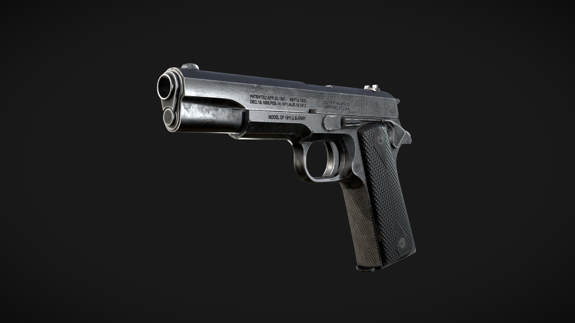Colt 1911 - 3D model by rendto [7d1967a] - Sketchfab